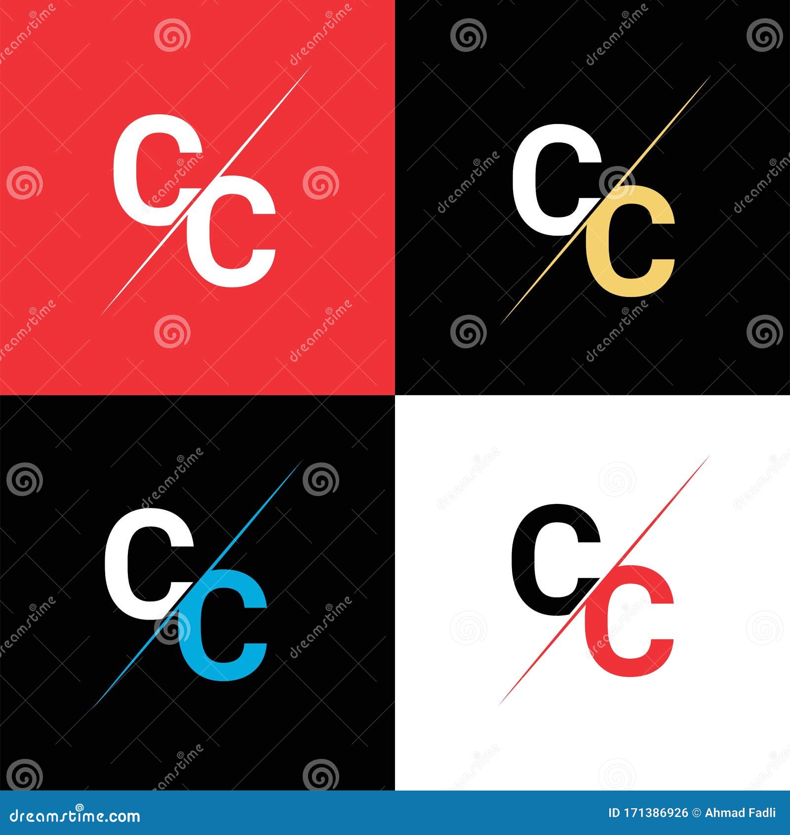 Design Do Logotipo Da Letra Cc Ilustração do Vetor - Ilustração de ...