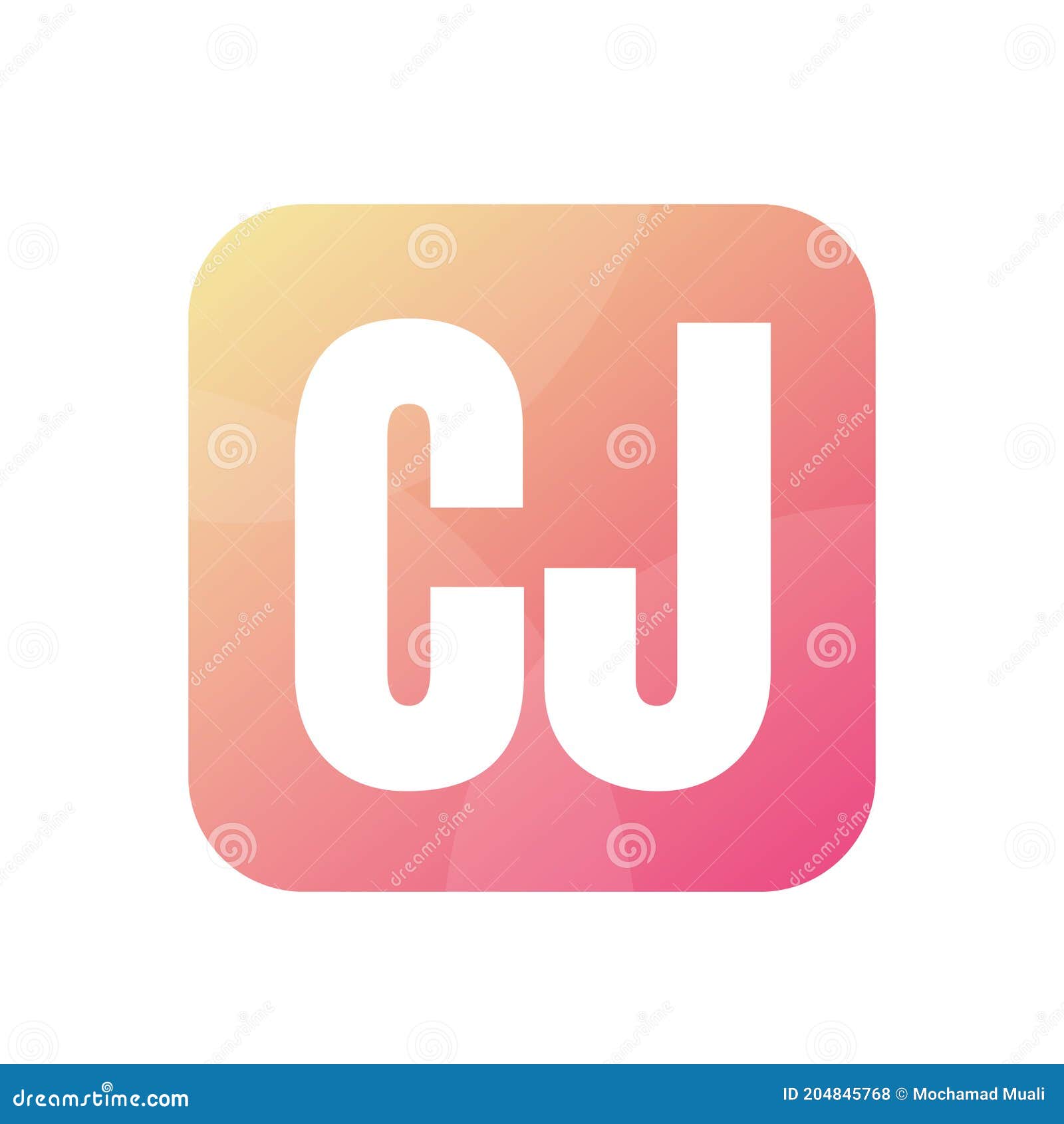 Design Do Logotipo Da Letra Cj Com Estilo Simples Ilustração Stock ...