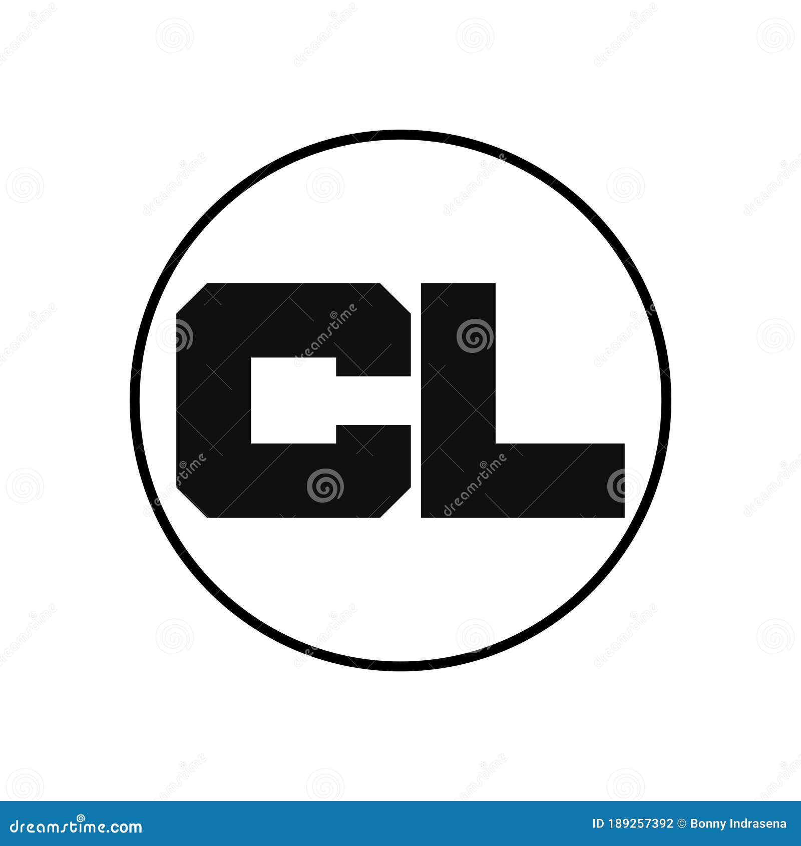 Design Do Logotipo Da Letra Cl Com Estilo Simples Ilustração do Vetor ...