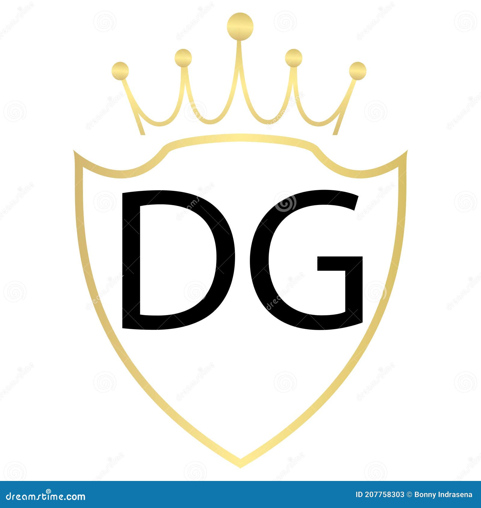 Design Do Logotipo Da Letra Dg Com Estilo Simples Ilustração do Vetor ...