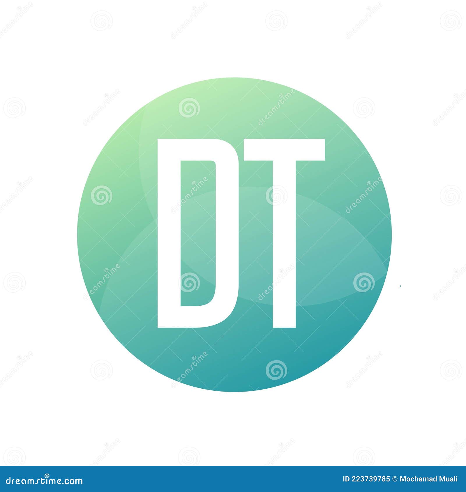 Design Do Logotipo Da Letra Dt Com Estilo Simples Ilustração do Vetor ...