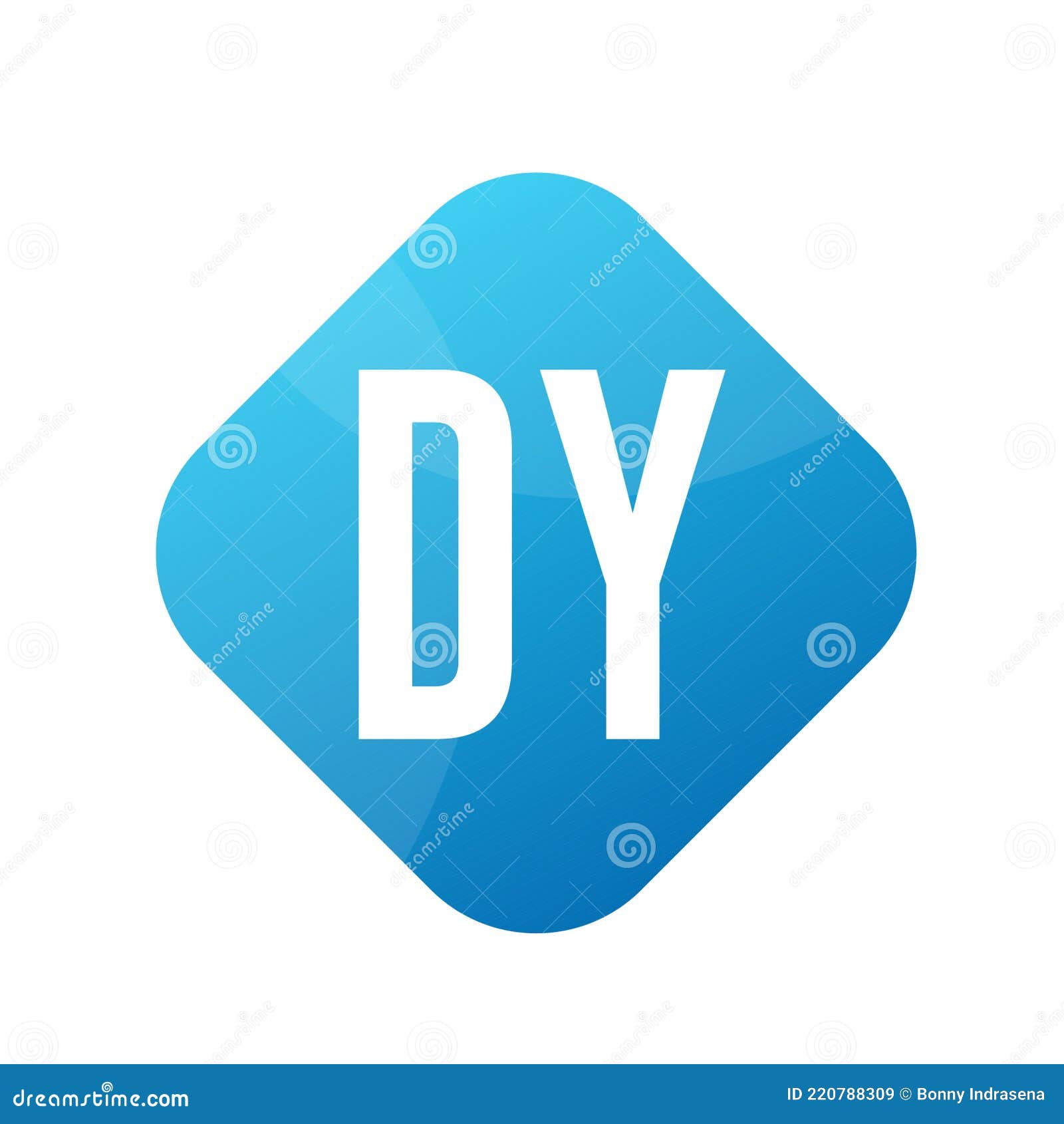 Design Do Logotipo Da Letra Dy Com Estilo Simples Ilustração do Vetor ...