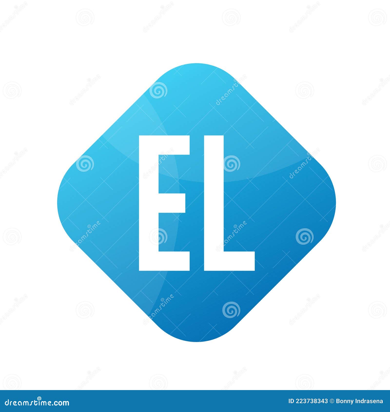 Design Do Logotipo Da Letra El Com Estilo Simples Ilustração do Vetor ...