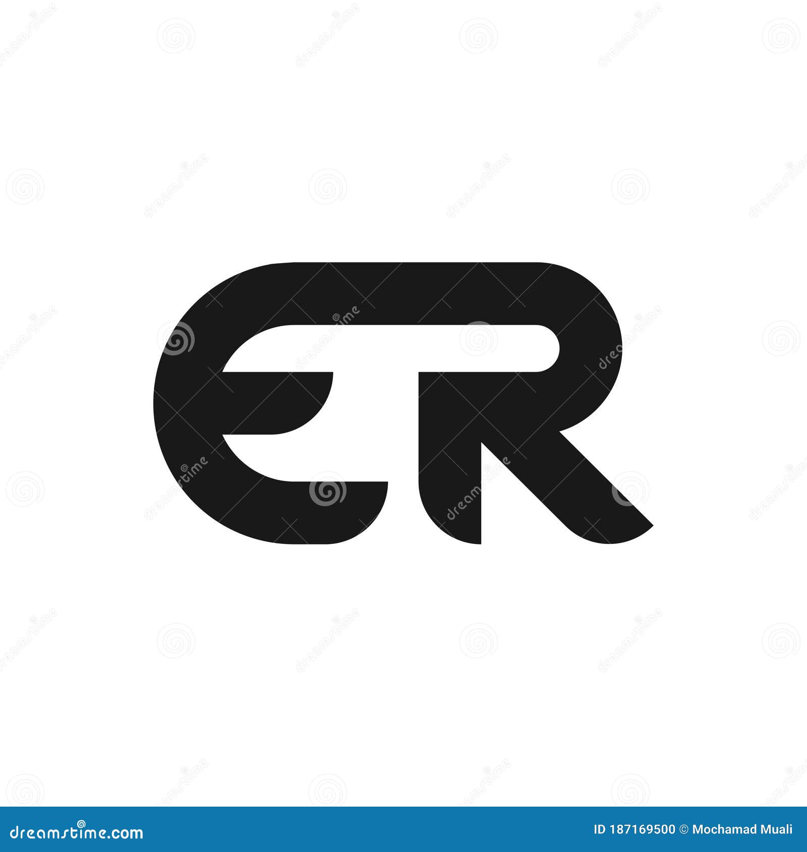 Design Do Logotipo Da Letra Er Com Estilo Simples Ilustração do Vetor ...