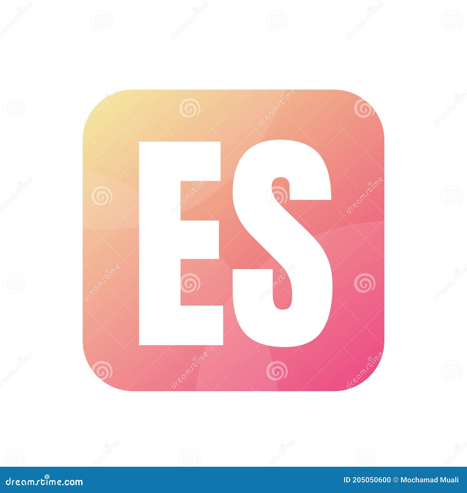 Design Do Logotipo Da Letra Es Com Estilo Simples Ilustração do Vetor ...