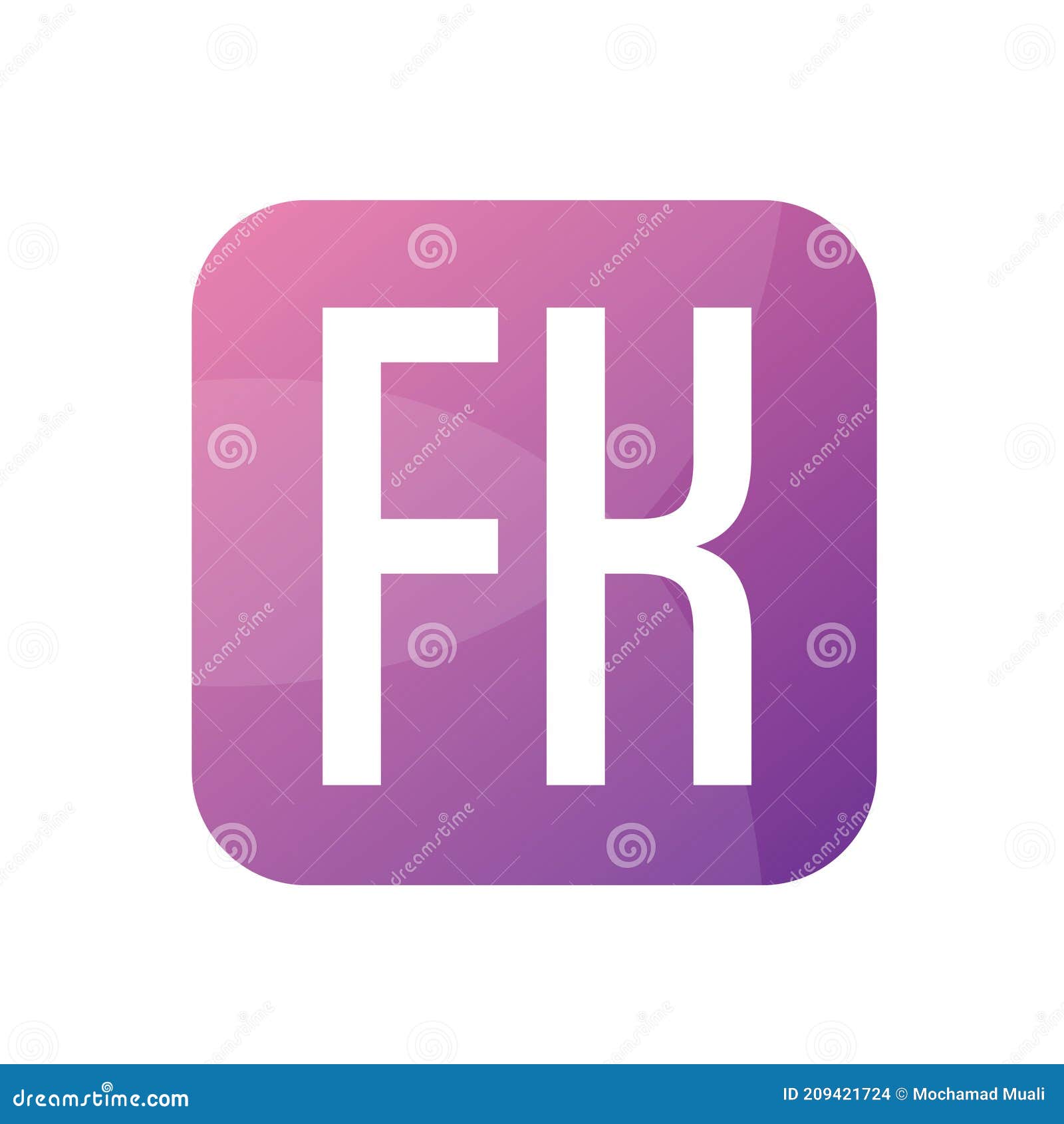 Design Do Logotipo Da Letra Fk Com Estilo Simples Ilustração do Vetor ...