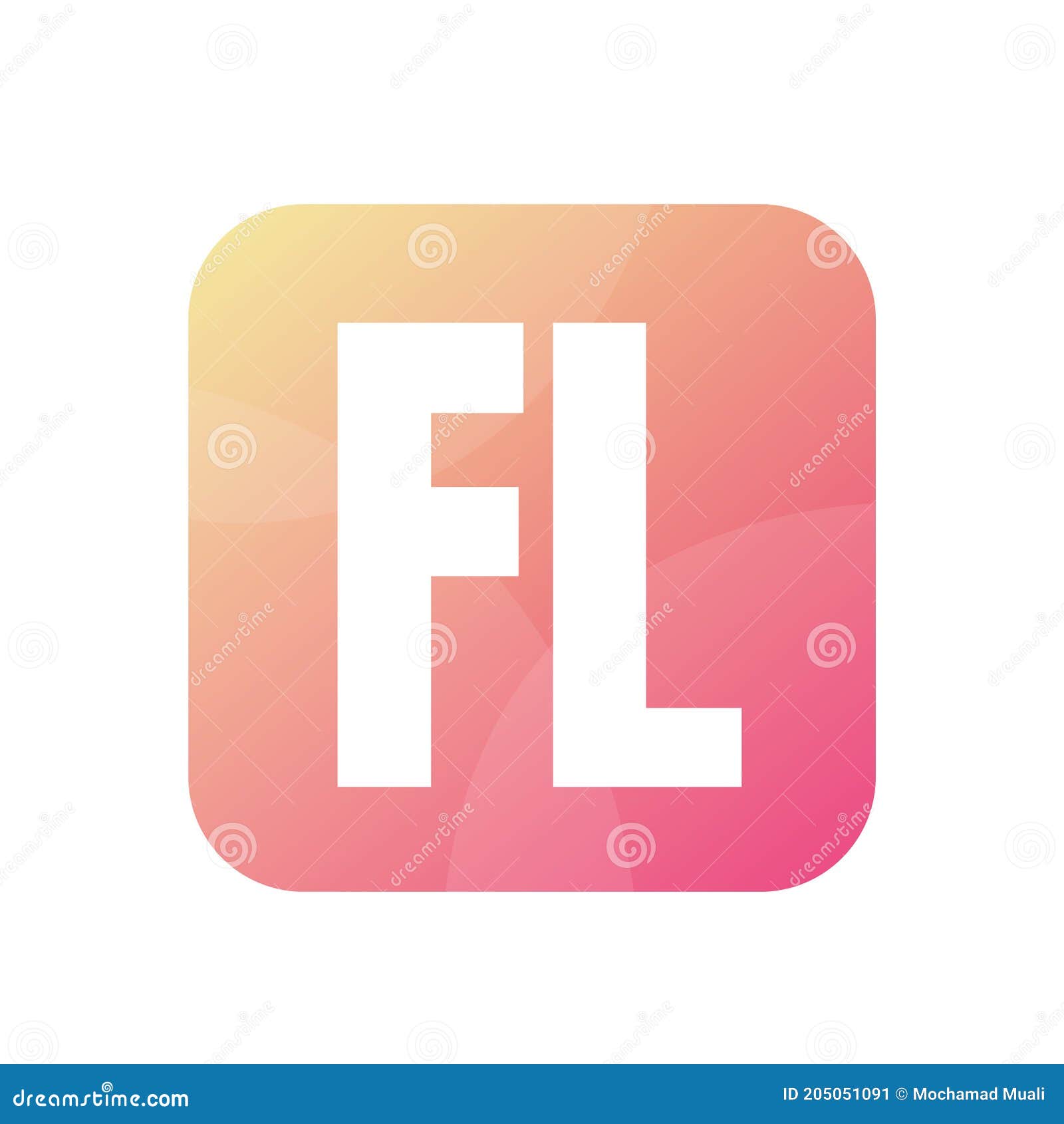 Design Do Logotipo Da Letra Fl Com Estilo Simples Ilustração do Vetor ...