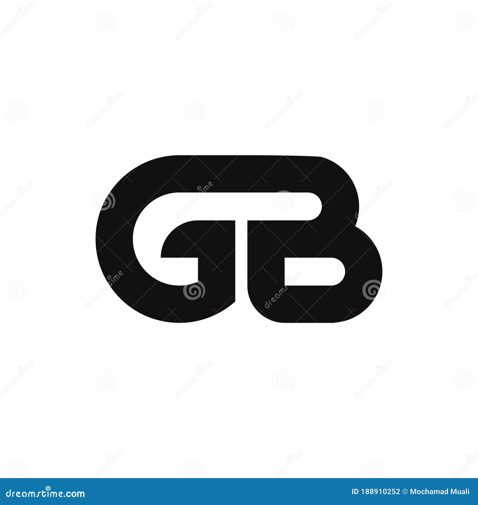 Design Do Logotipo Da Letra Gb Com Estilo Simples Ilustração do Vetor ...