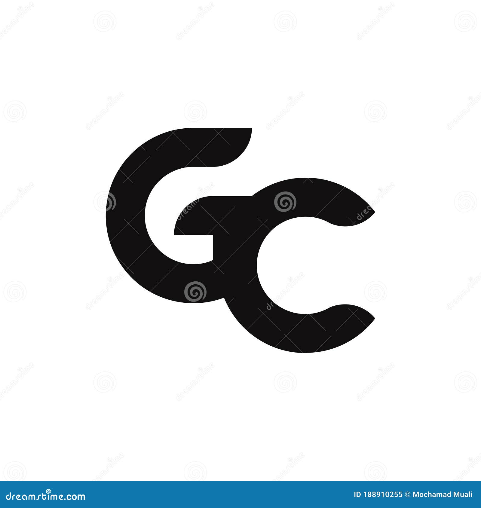 Design Do Logotipo Da Letra Gc Com Estilo Simples Ilustração do Vetor ...