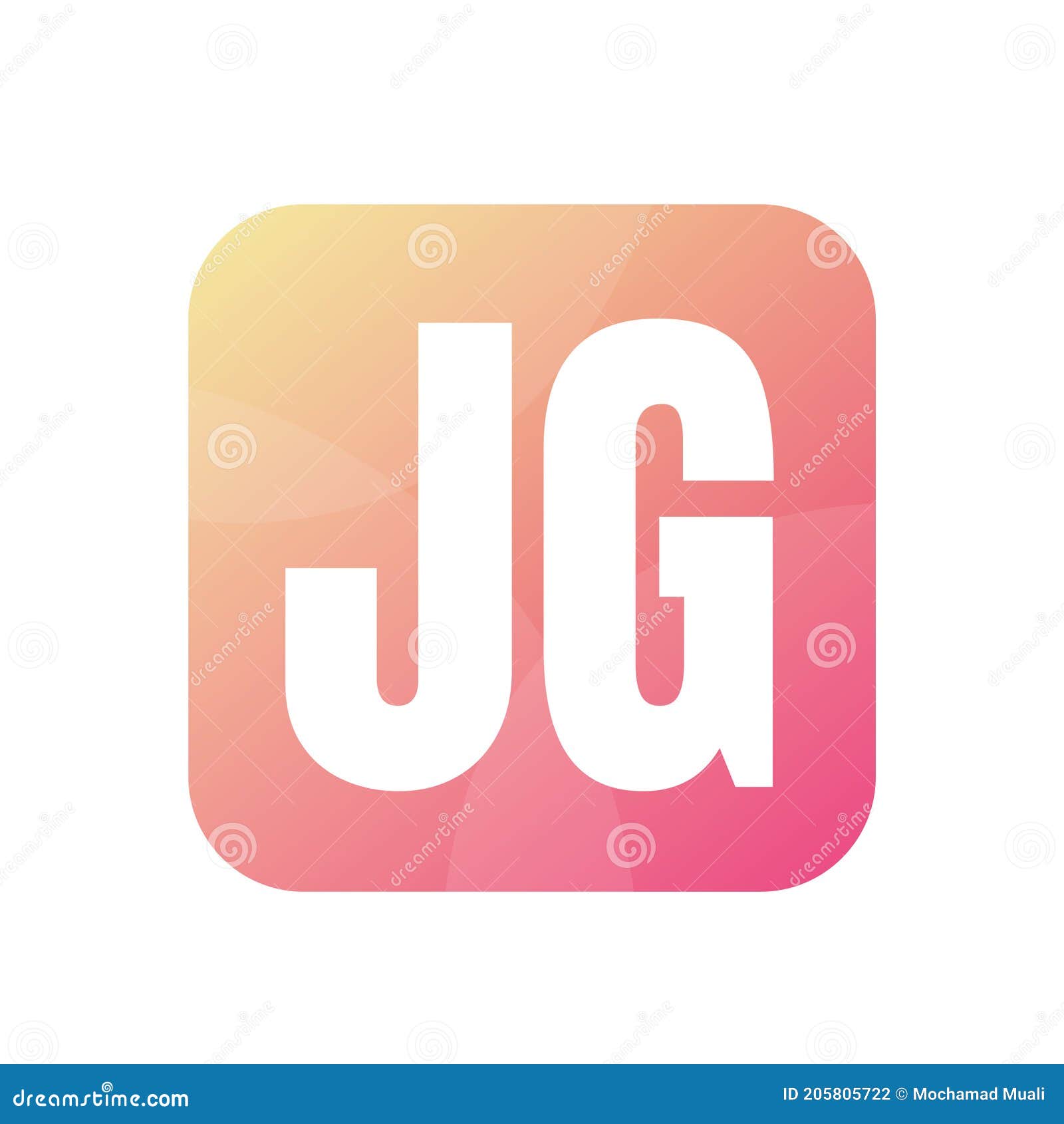 Design Do Logotipo Da Letra Jg Com Estilo Simples Ilustração do Vetor ...