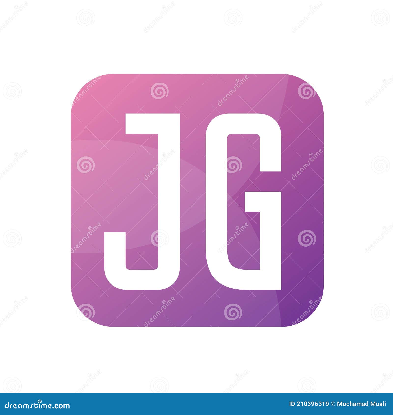 Design Do Logotipo Da Letra Jg Com Estilo Simples Ilustração do Vetor ...