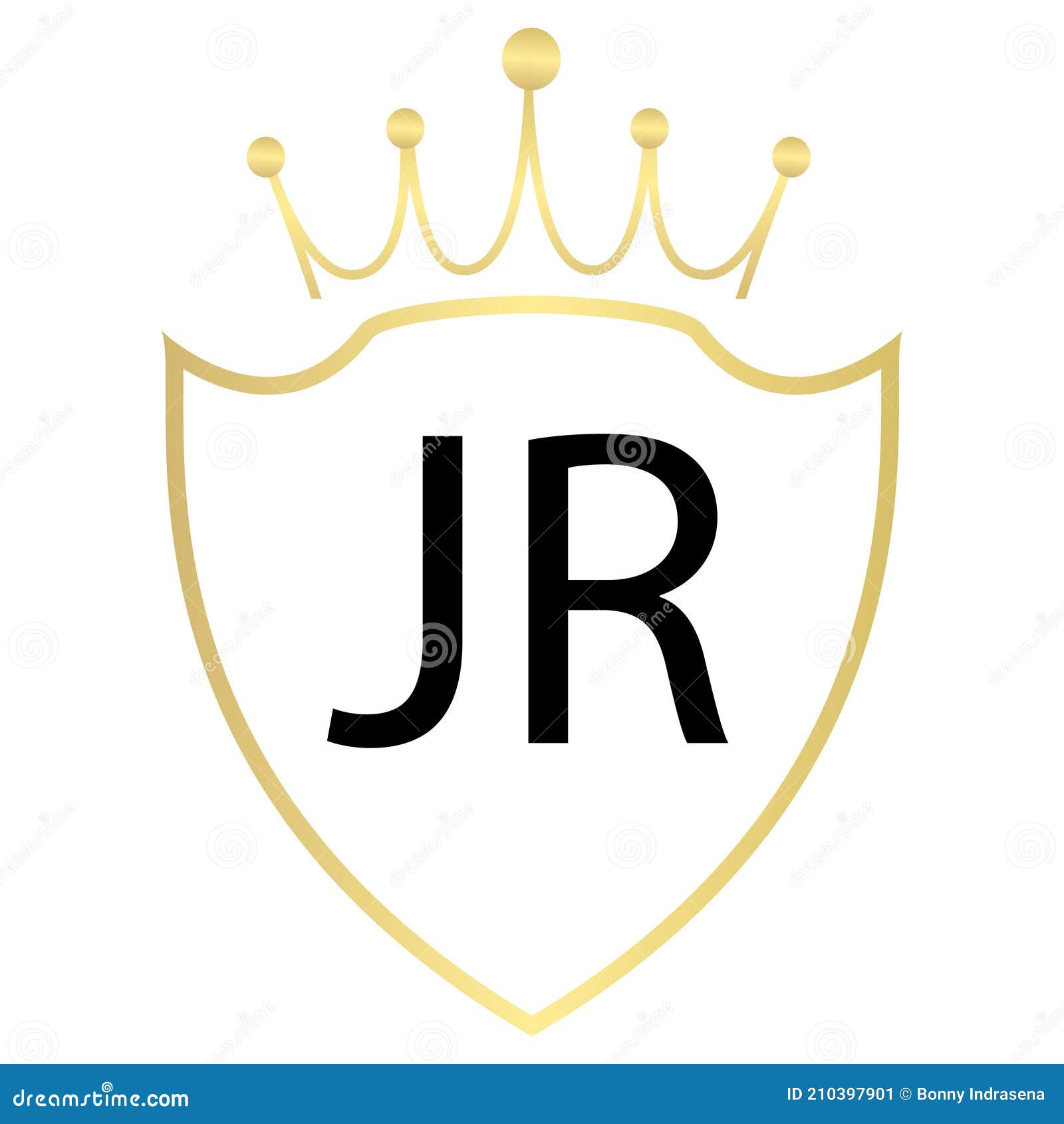Design Do Logotipo Da Letra Jr Com Estilo Simples Ilustração do Vetor ...