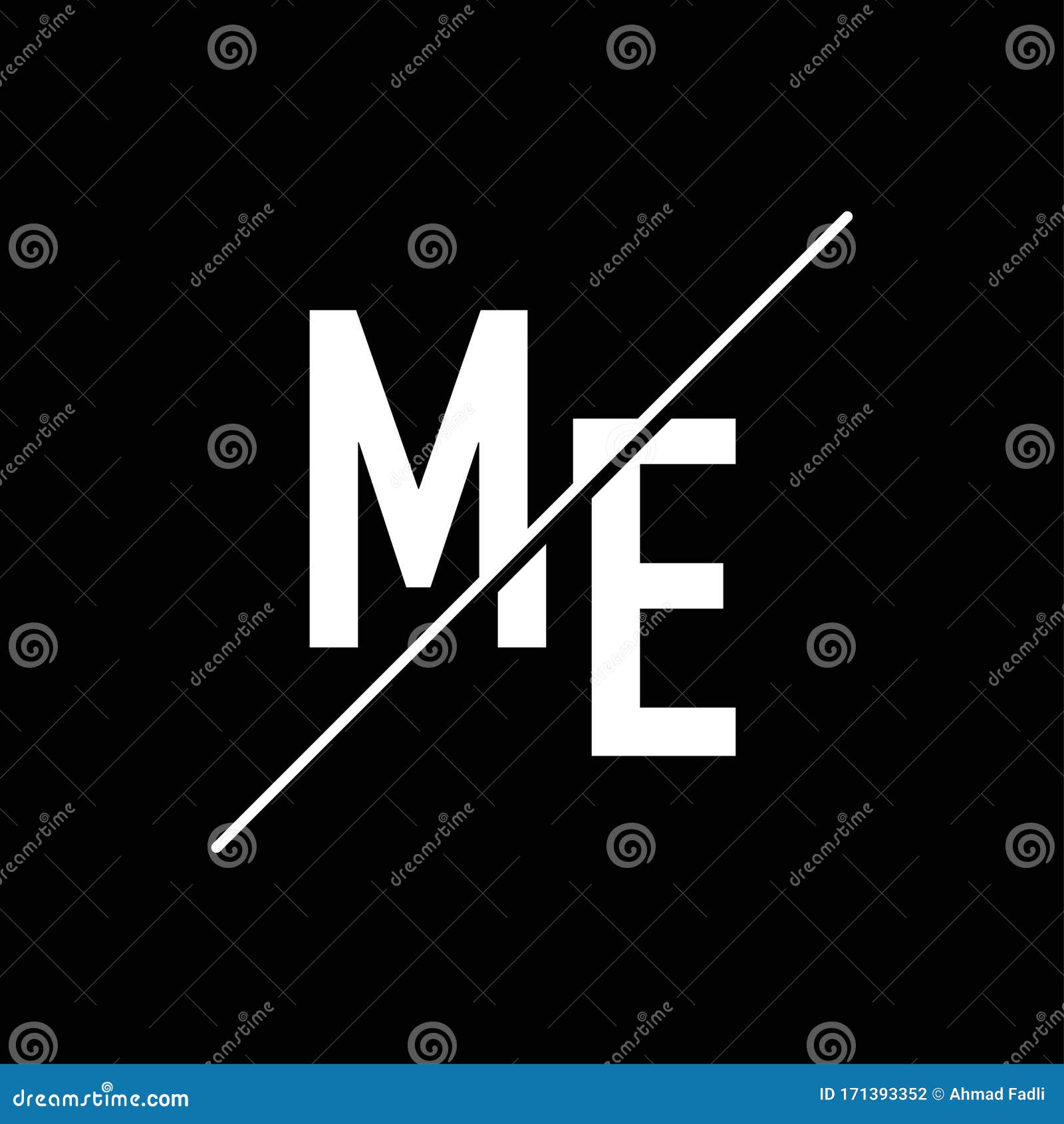 Design Do Logotipo Da Letra Me Ilustração do Vetor - Ilustração de ...