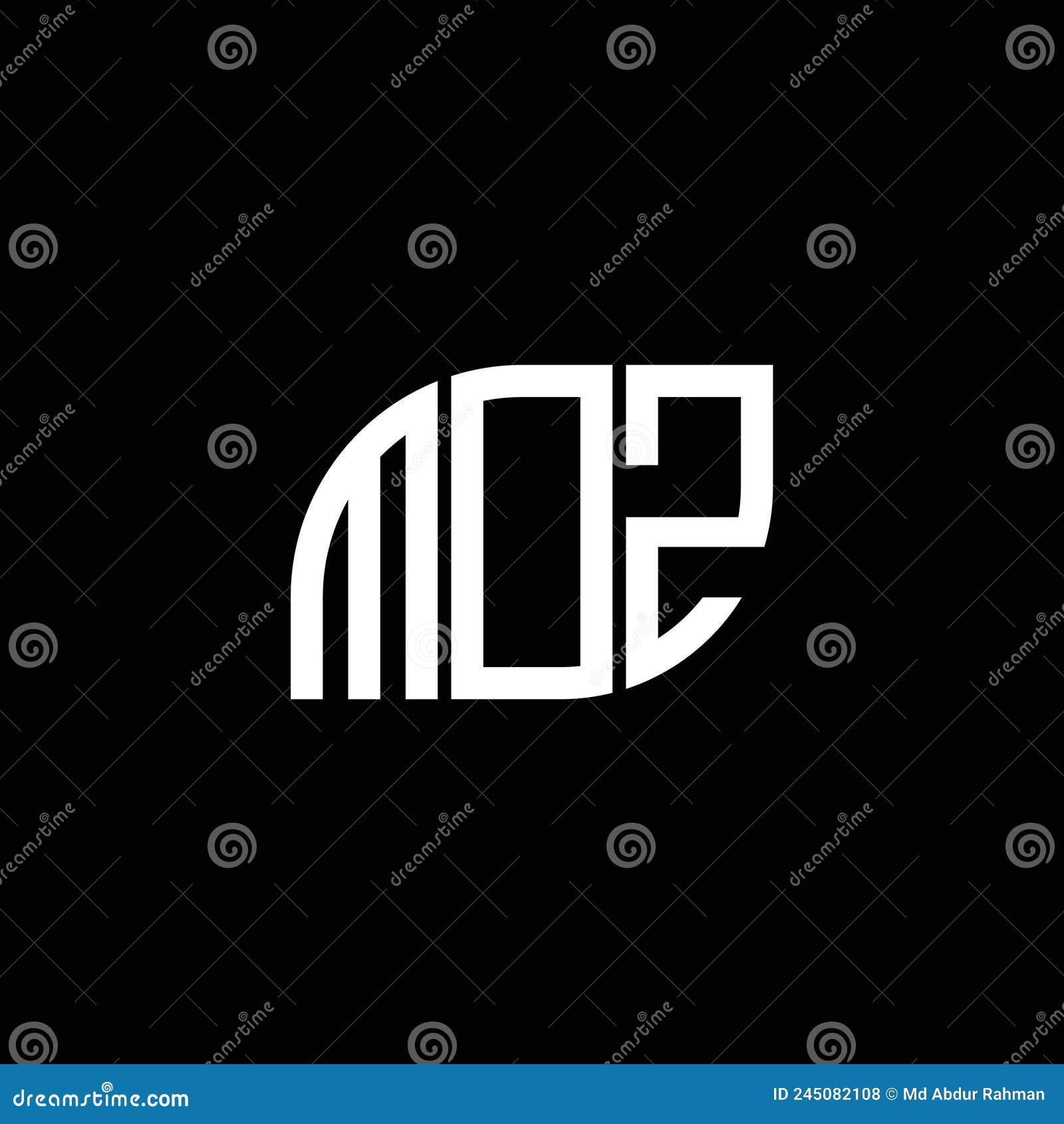 Design Do Logotipo Da Letra Moz Em Fundo Preto. Conceito De Logotipo De ... Design Do Logotipo Da Letra Moz Em Fundo Preto. Conceito De Logotipo De ...