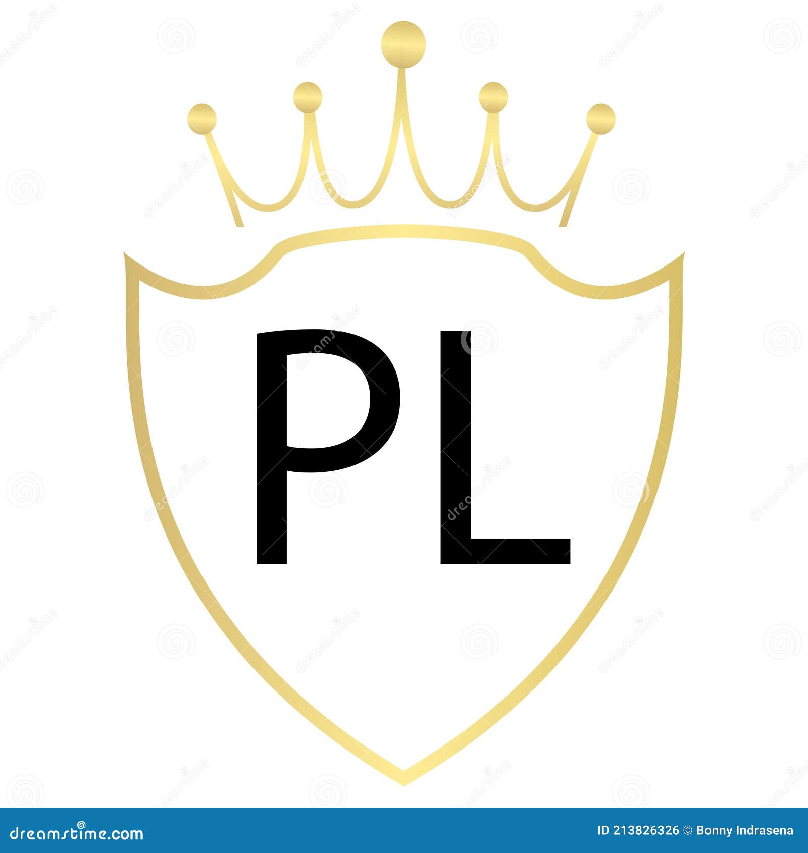 Design Do Logotipo Da Letra Pl Com Estilo Simples Ilustração do Vetor ...