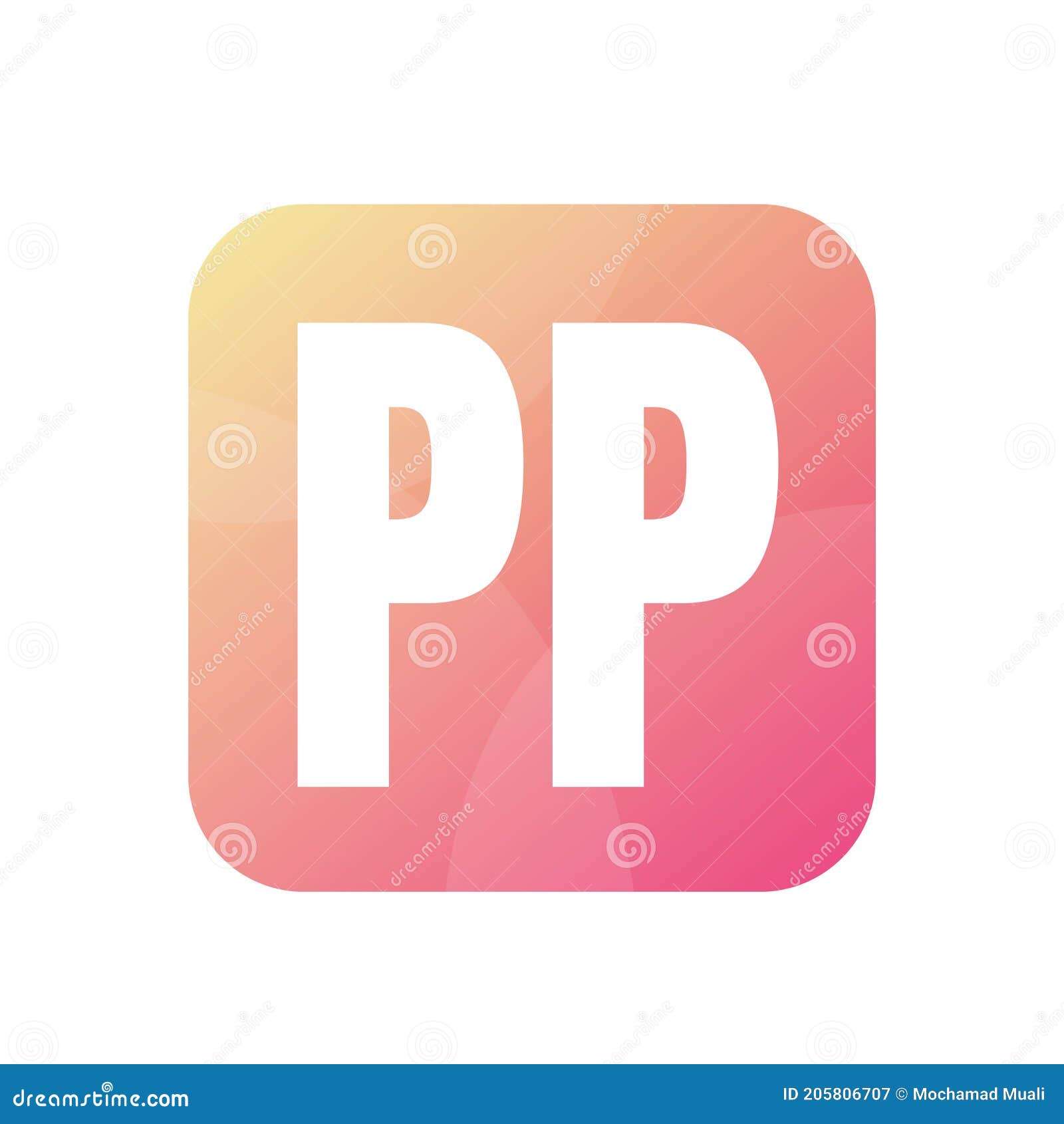 Design Do Logotipo Da Letra Pp Com Estilo Simples Ilustração do Vetor ...