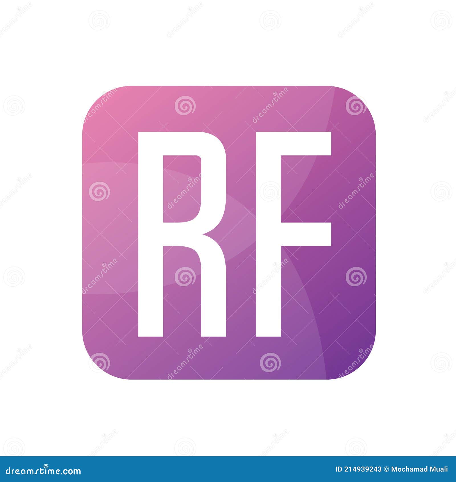 Design Do Logotipo Da Letra Rf Com Estilo Simples Ilustração do Vetor ...