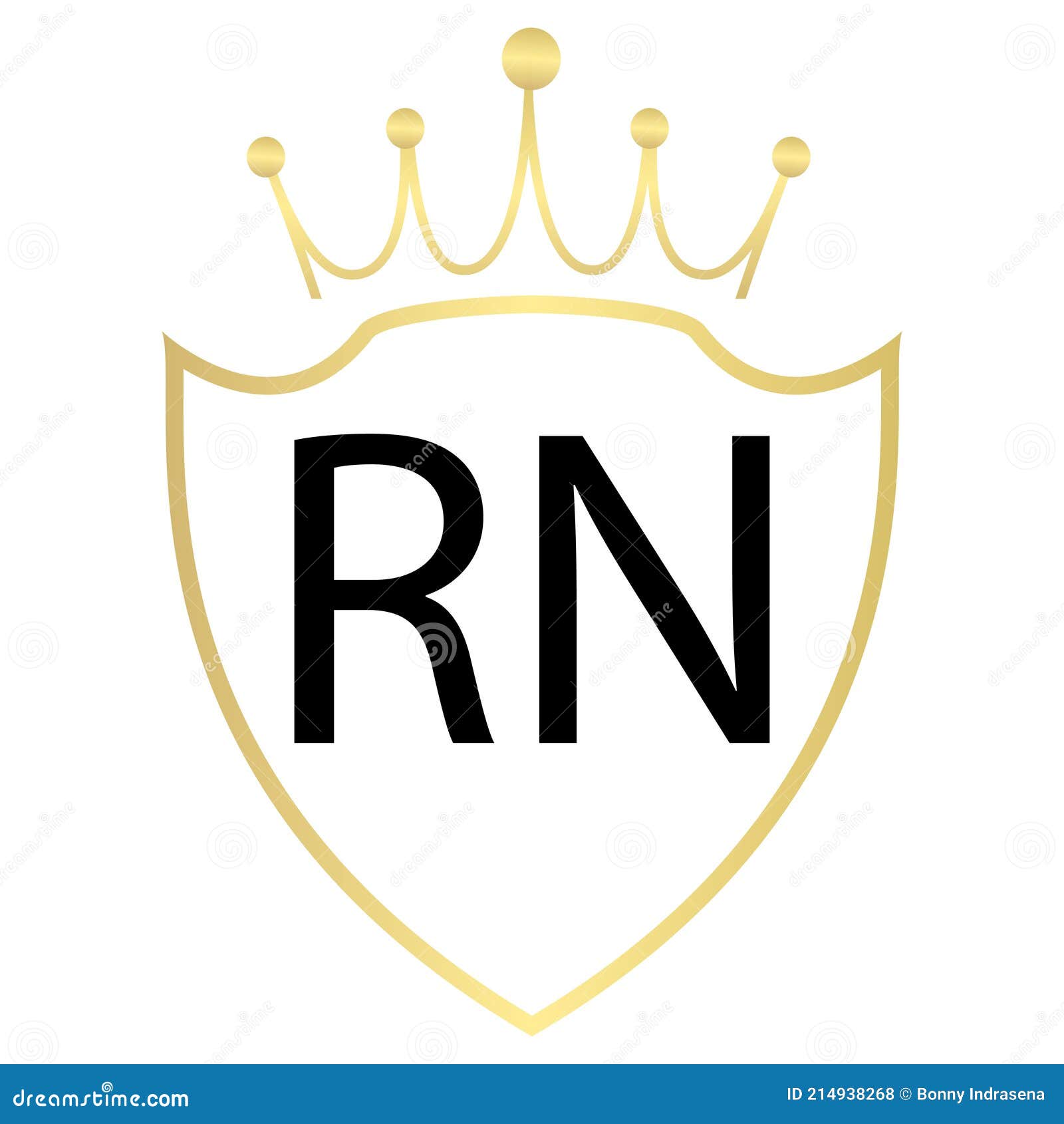 Design Do Logotipo Da Letra Rn Com Estilo Simples Ilustração do Vetor ...