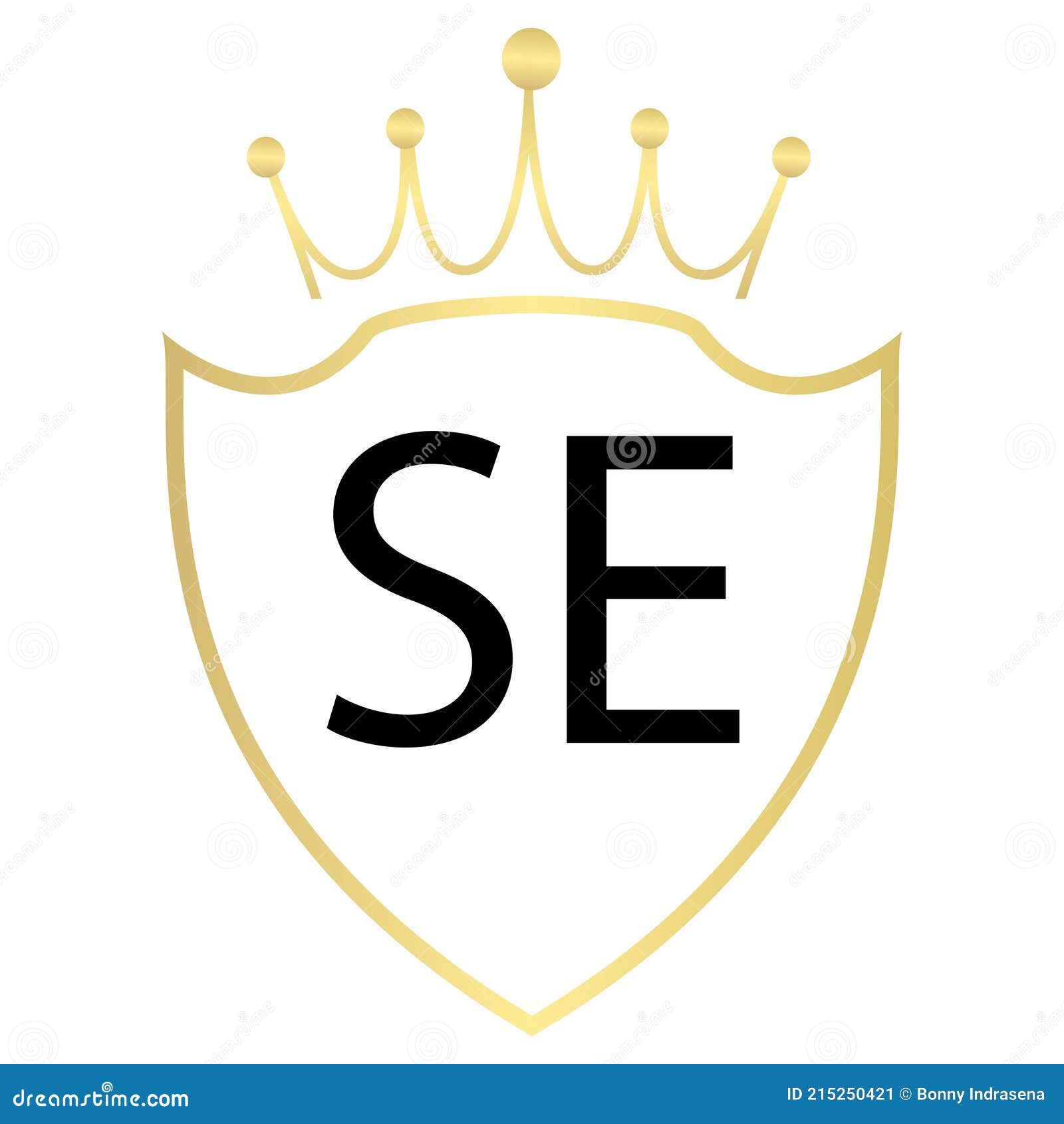 Design Do Logotipo Da Letra Se Com Estilo Simples Ilustração do Vetor ...