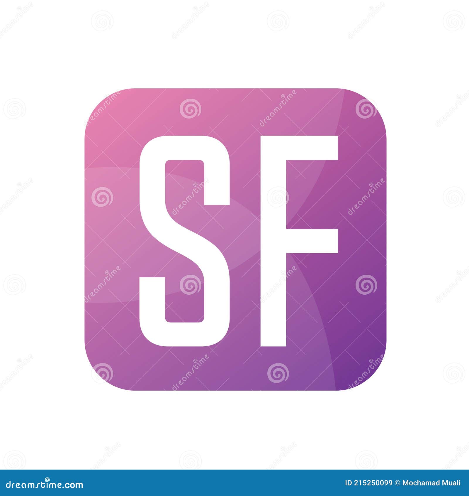 Design Do Logotipo Da Letra Sf Com Estilo Simples Ilustração do Vetor ...