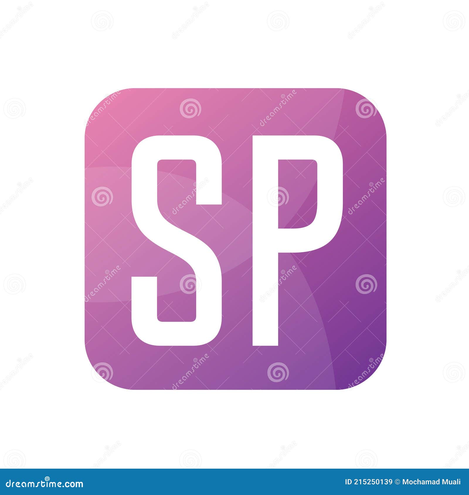 Design Do Logotipo Da Letra Sp Com Estilo Simples Ilustração do Vetor ...