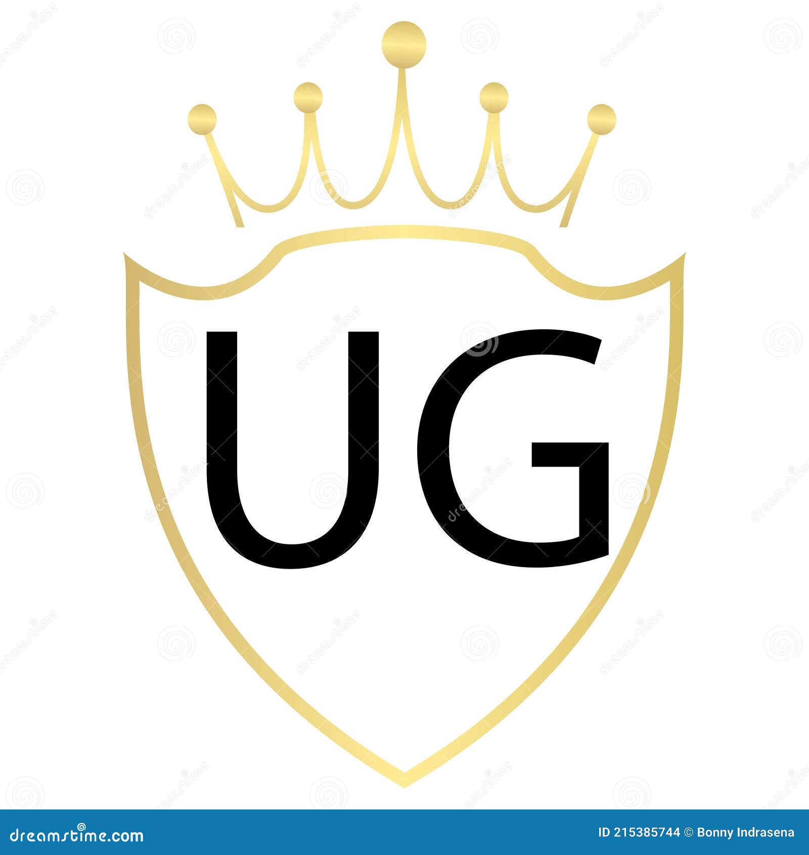 Design Do Logotipo Da Letra Ug Com Estilo Simples Ilustração Stock ...