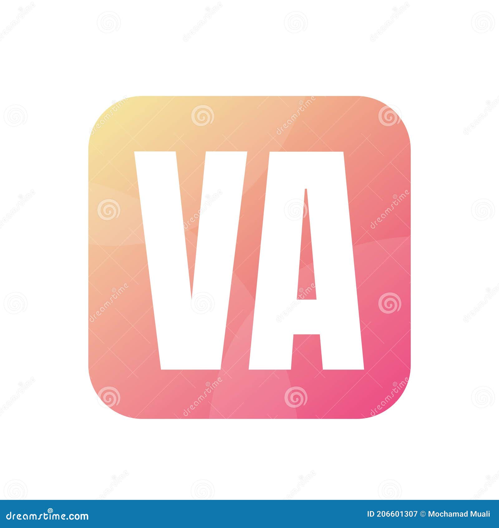 Design Do Logotipo Da Letra Va Com Estilo Simples Ilustração do Vetor ...