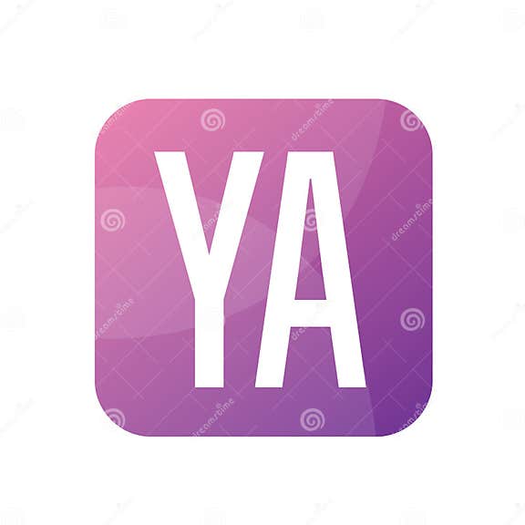 Design Do Logotipo Da Letra Ya Com Estilo Simples Ilustração do Vetor ...