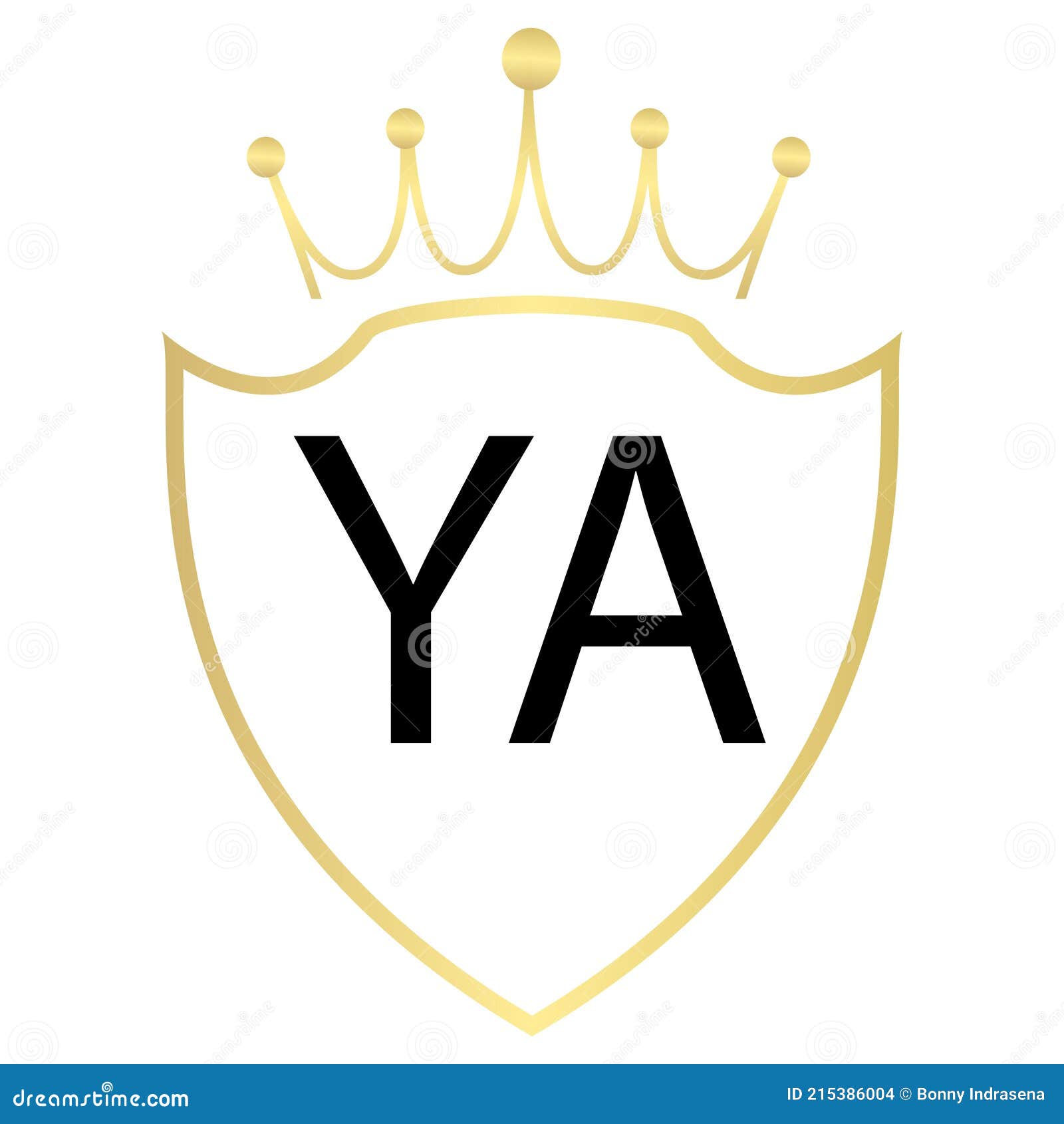 Design Do Logotipo Da Letra Ya Com Estilo Simples Ilustração do Vetor ...