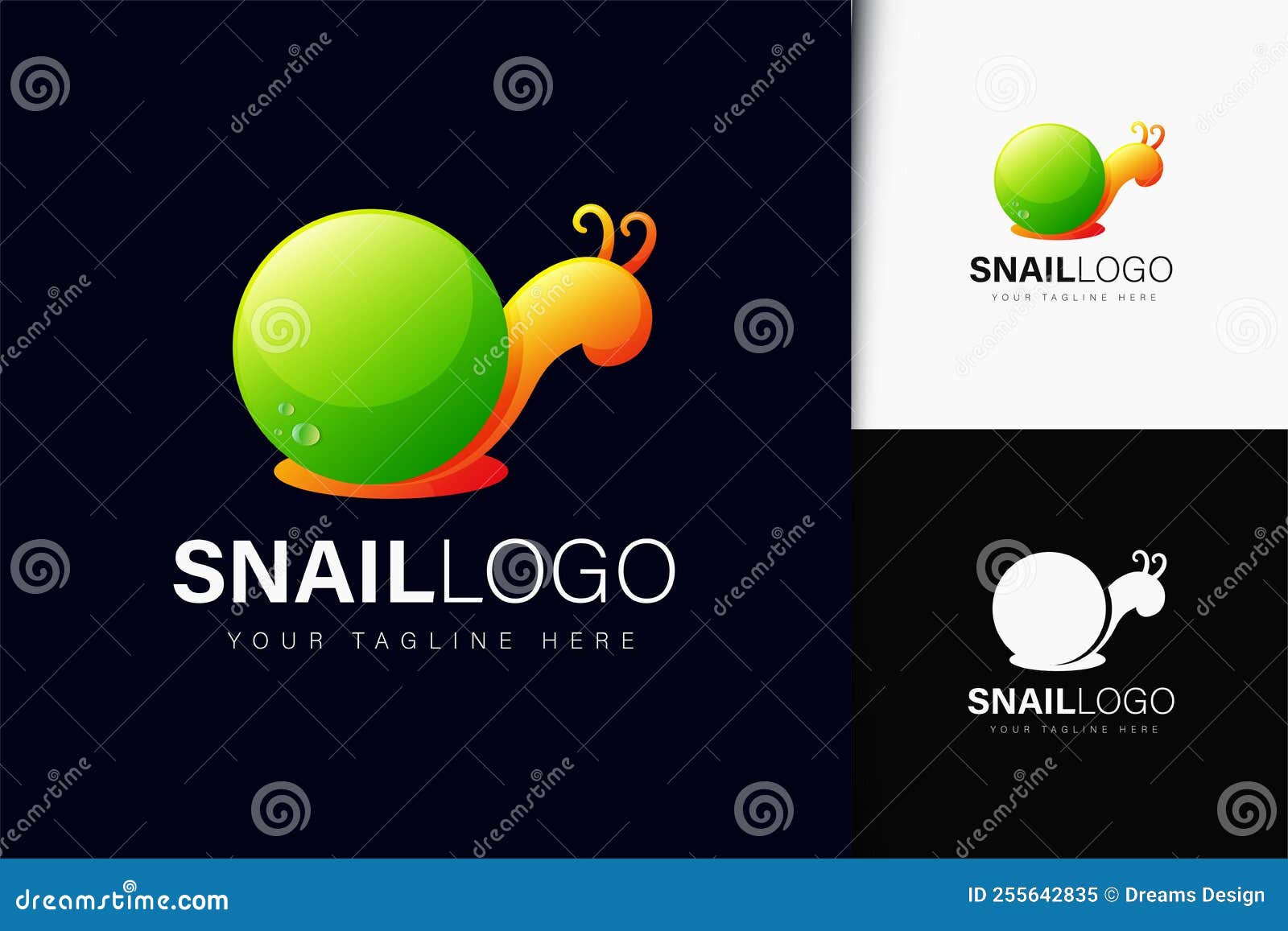 Design Do Logotipo De Caracol Com Gradiente Ilustração do Vetor ...