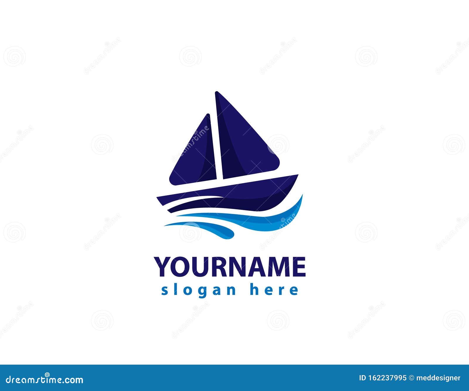 Design Do Logotipo De Iate E Barco Ilustração Stock - Ilustração de ...