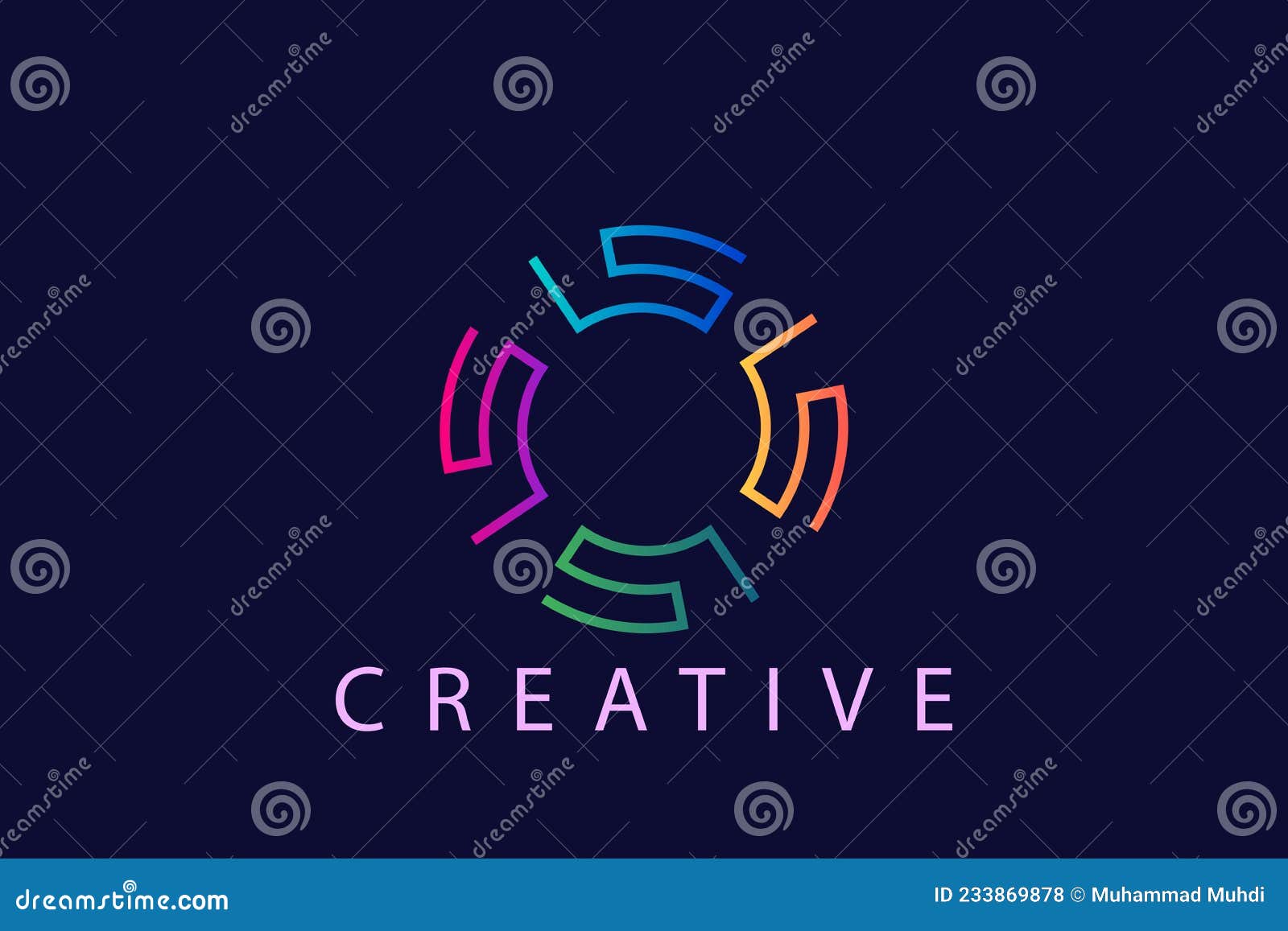 Design Do Logotipo De Letra Circular Simples Ilustração do Vetor ...