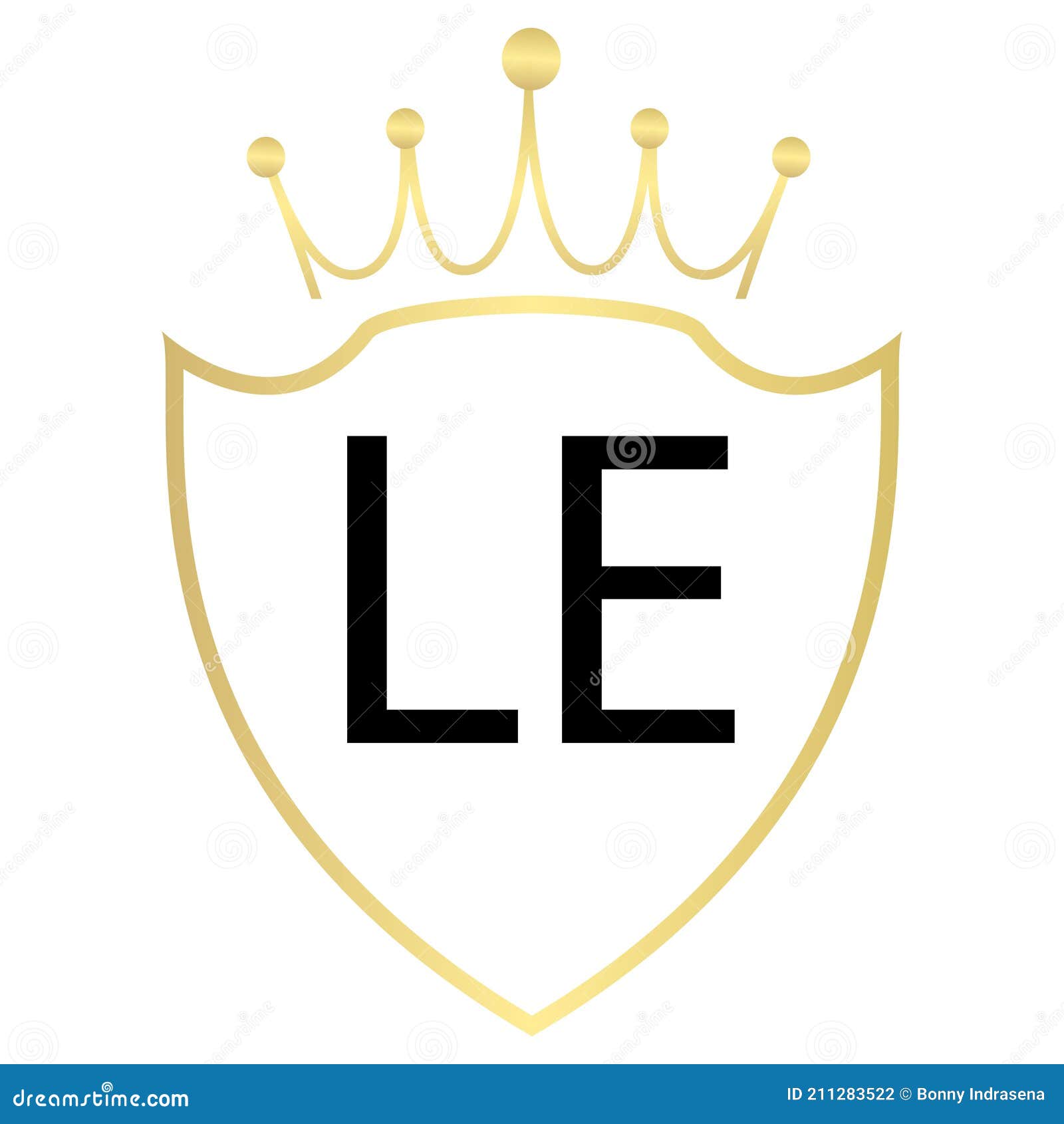 Design Do Logotipo De Letra Le Com Estilo Simples Ilustração do Vetor ...