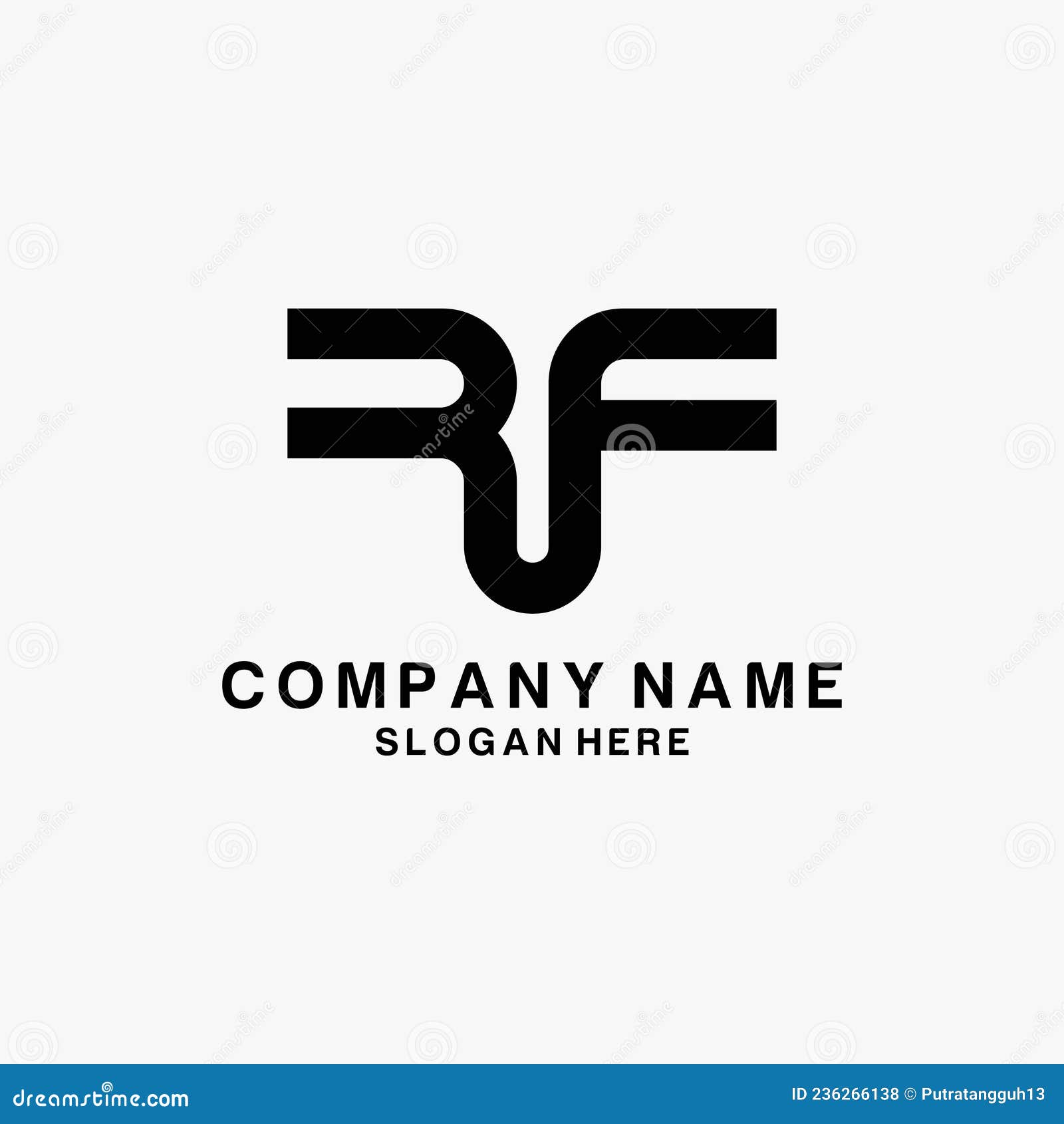 Design Do Logotipo De Letra Rf Ilustração do Vetor - Ilustração de ...