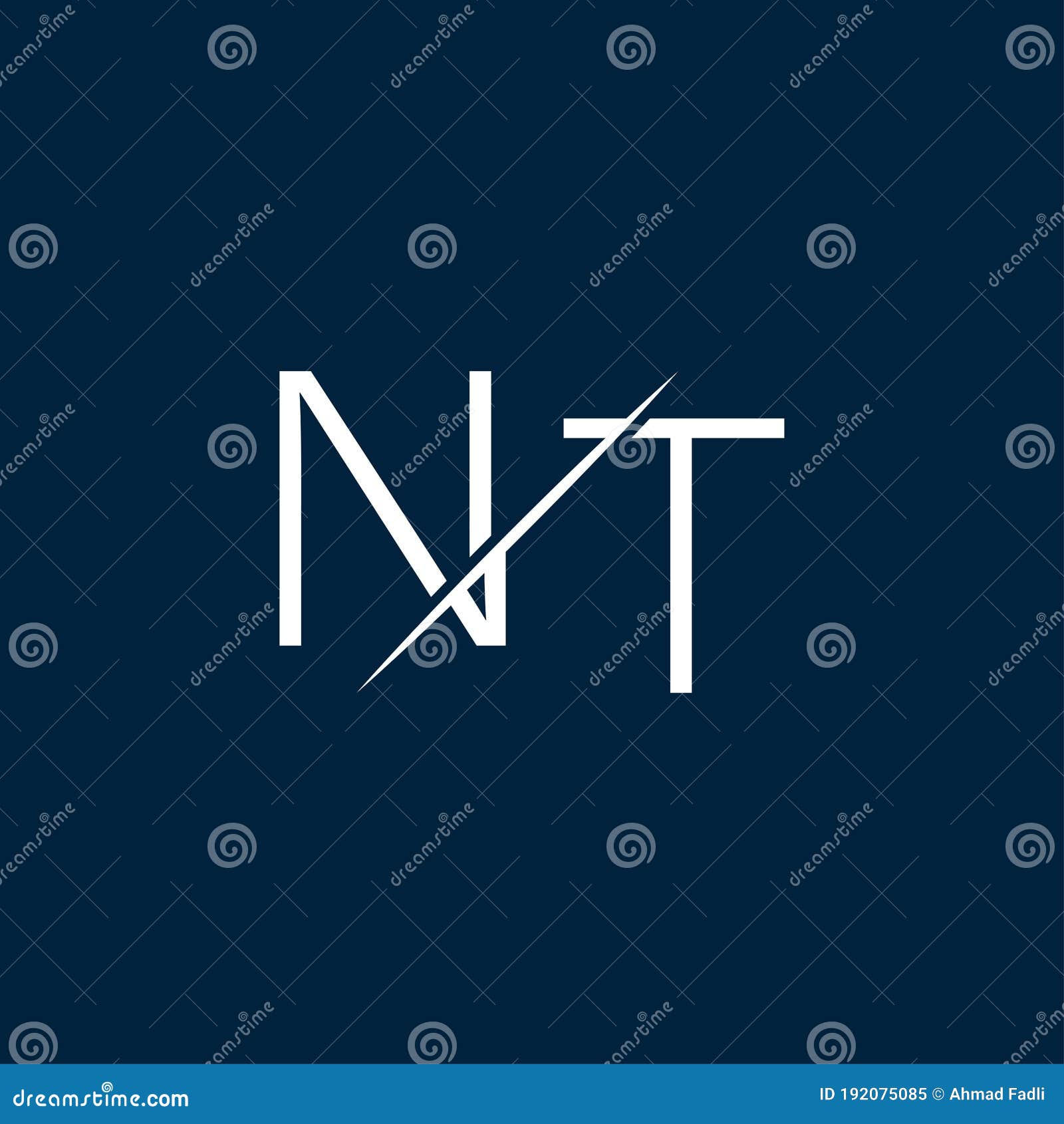 Design Do Logotipo Letter Nt Ilustração do Vetor - Ilustração de estilo ...