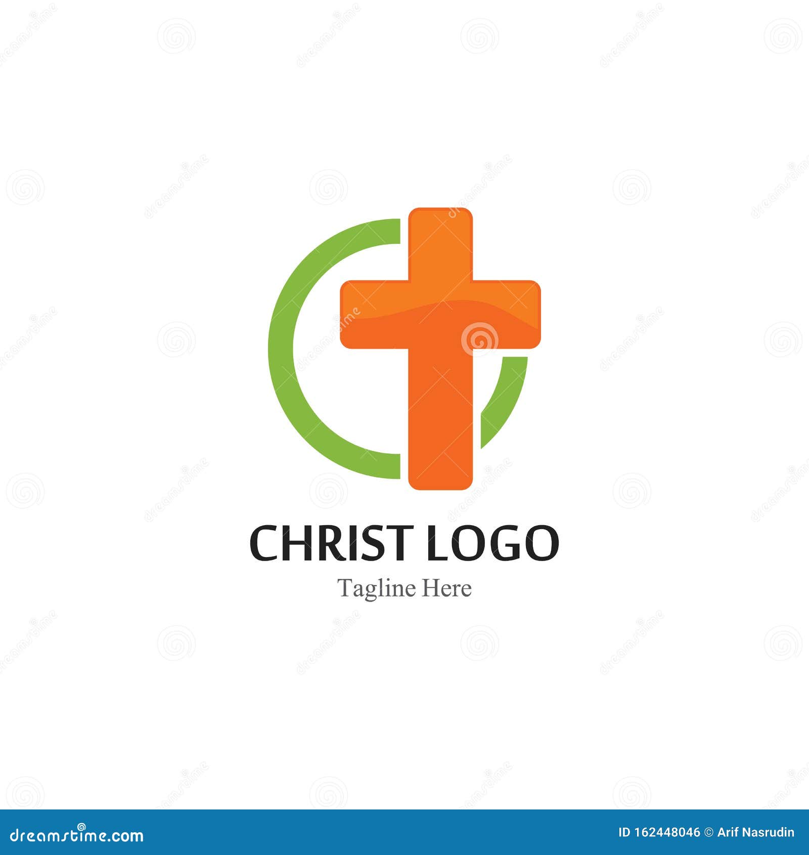 Design Do Modelo Do Logotipo Cristo, Criativo Simples Ilustração Stock ...