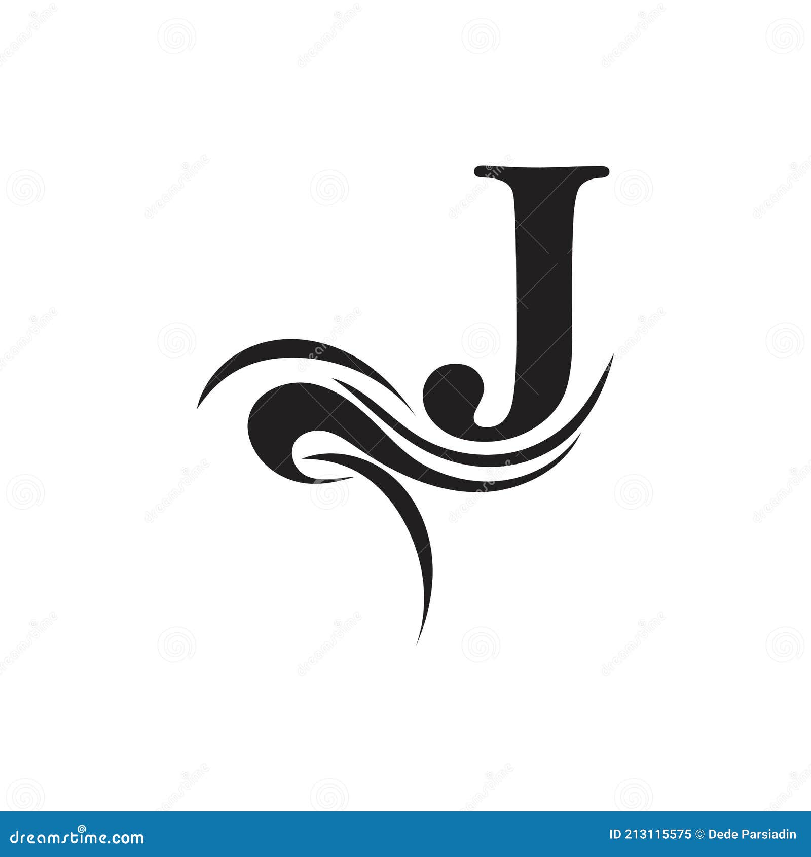 Design Do Vetor Do Modelo De Logotipo Da Letra J Ilustração do Vetor ...