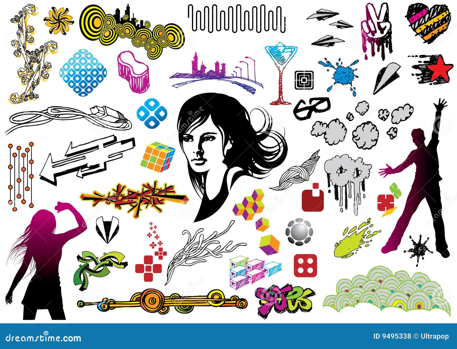 Design doodles stock vector. Illustration of paper, form - 9495338