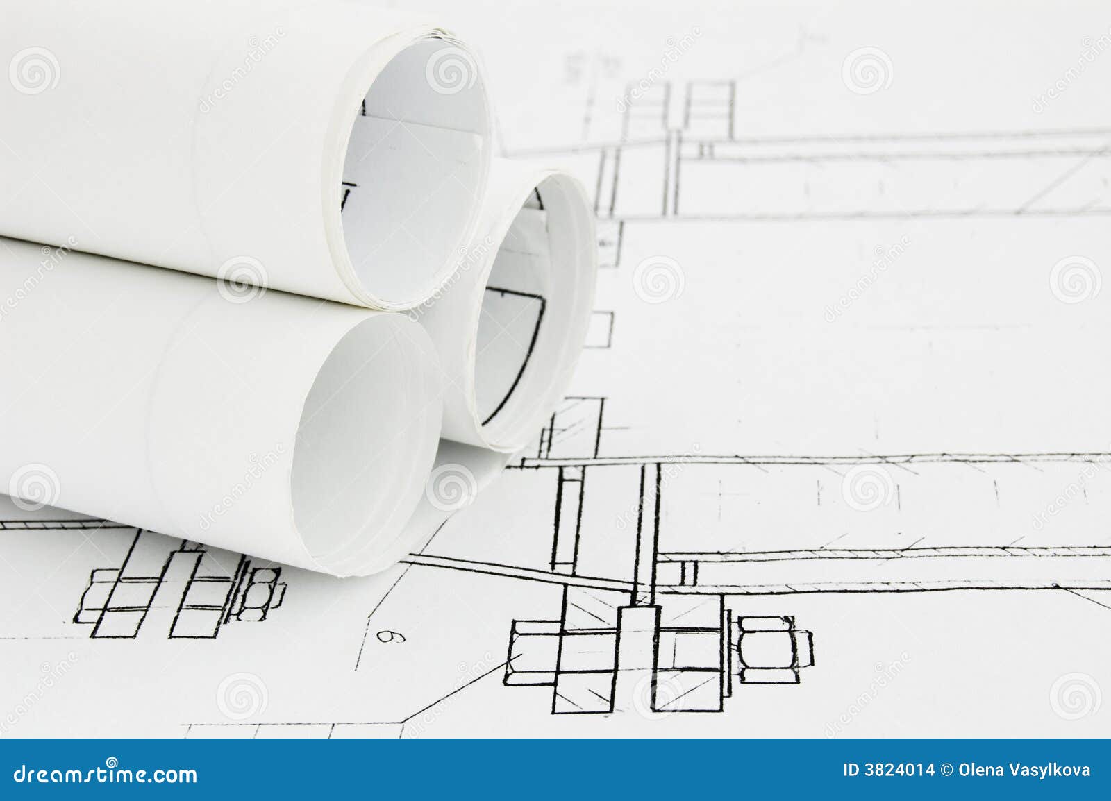 Design draft papers stock photo. Image of blue, dimensions - 3824014