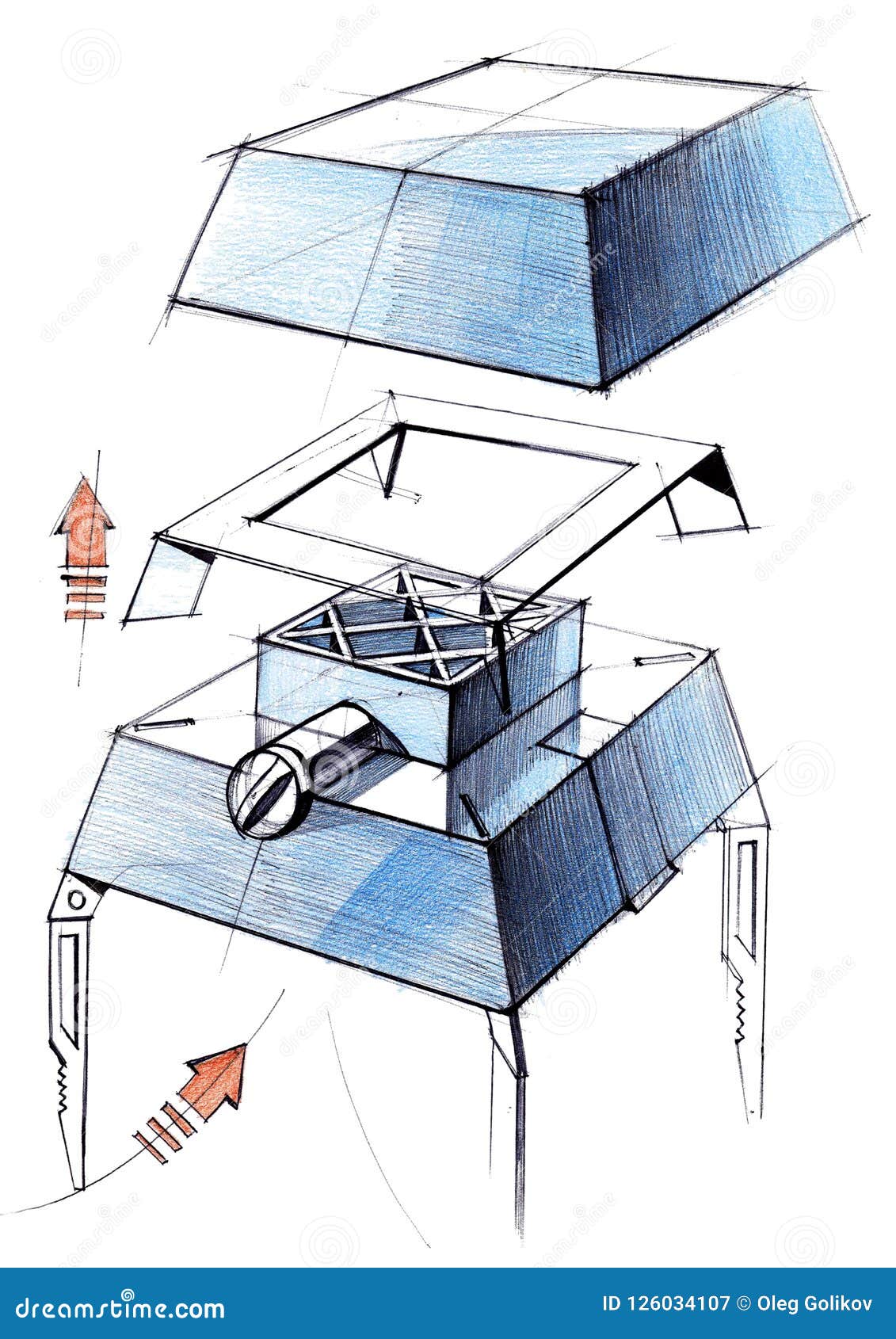 Design a Draft Sketch for the Development of an Ultra-modern Marquee ...