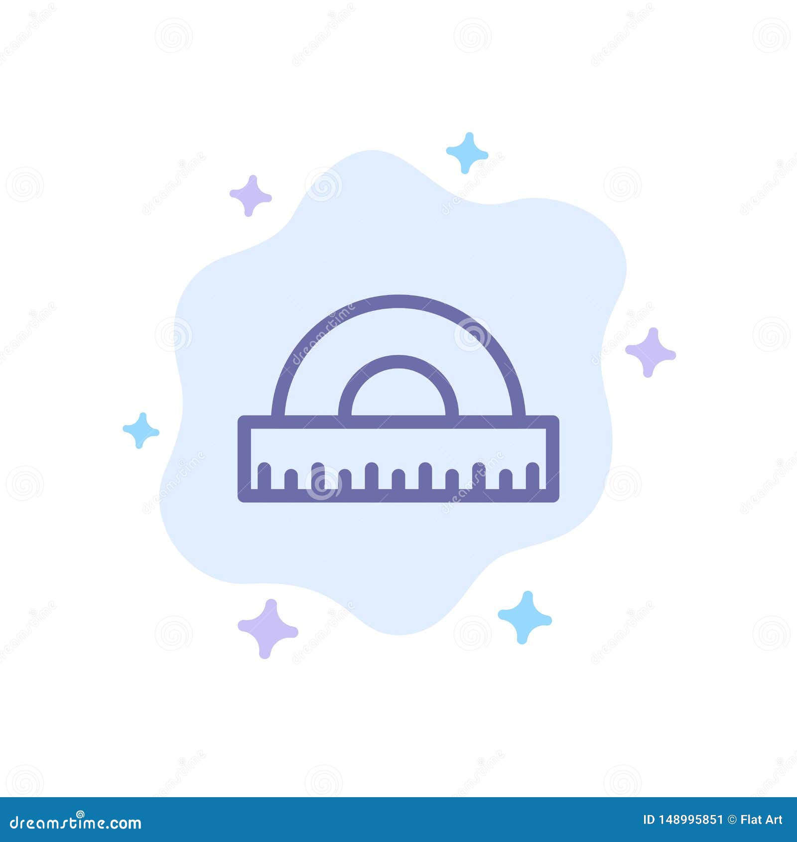 Design, Drawing, Education, Geometry Blue Icon on Abstract Cloud ...