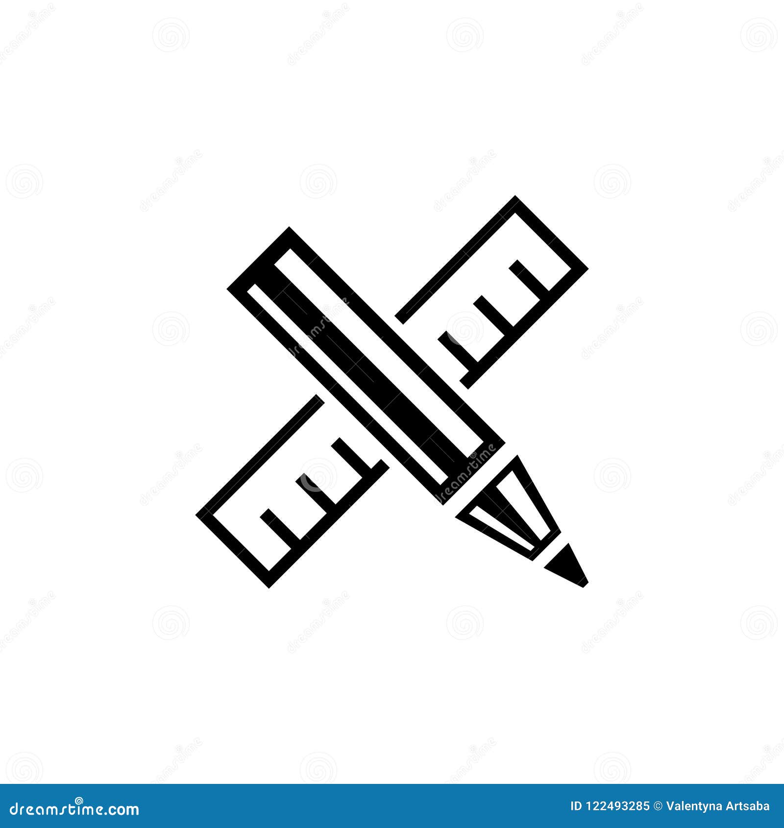 Design Drawing Tools Flat Vector Icon Stock Vector - Illustration of ...