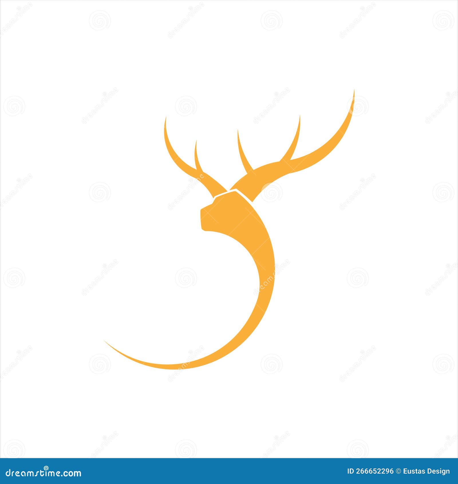 Design du logo cerf illustration de vecteur. Illustration du noir ...