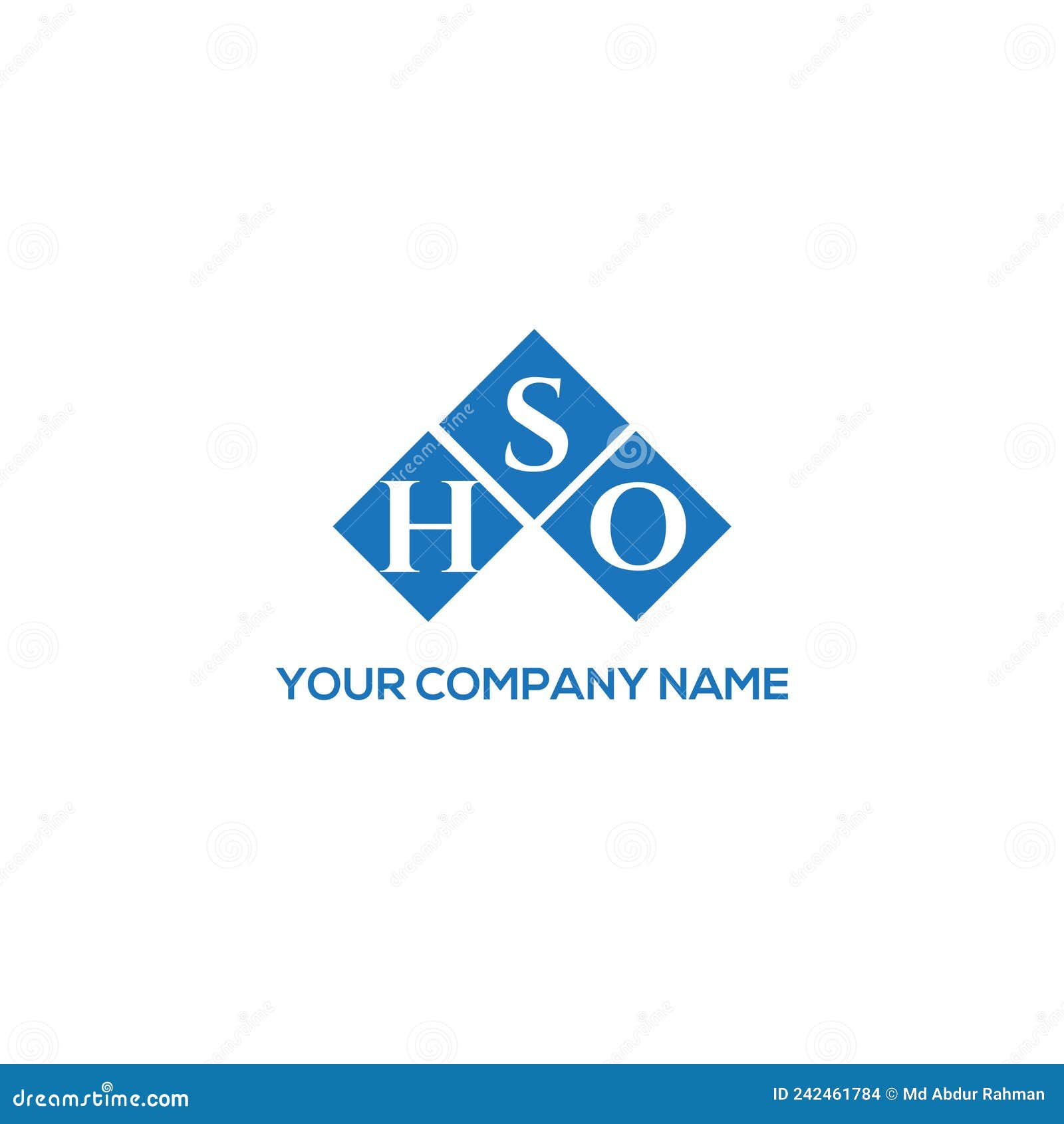 Design Du Logo De La Lettre Hso Sur Fond Blanc. Logo Lettre Initiales ...