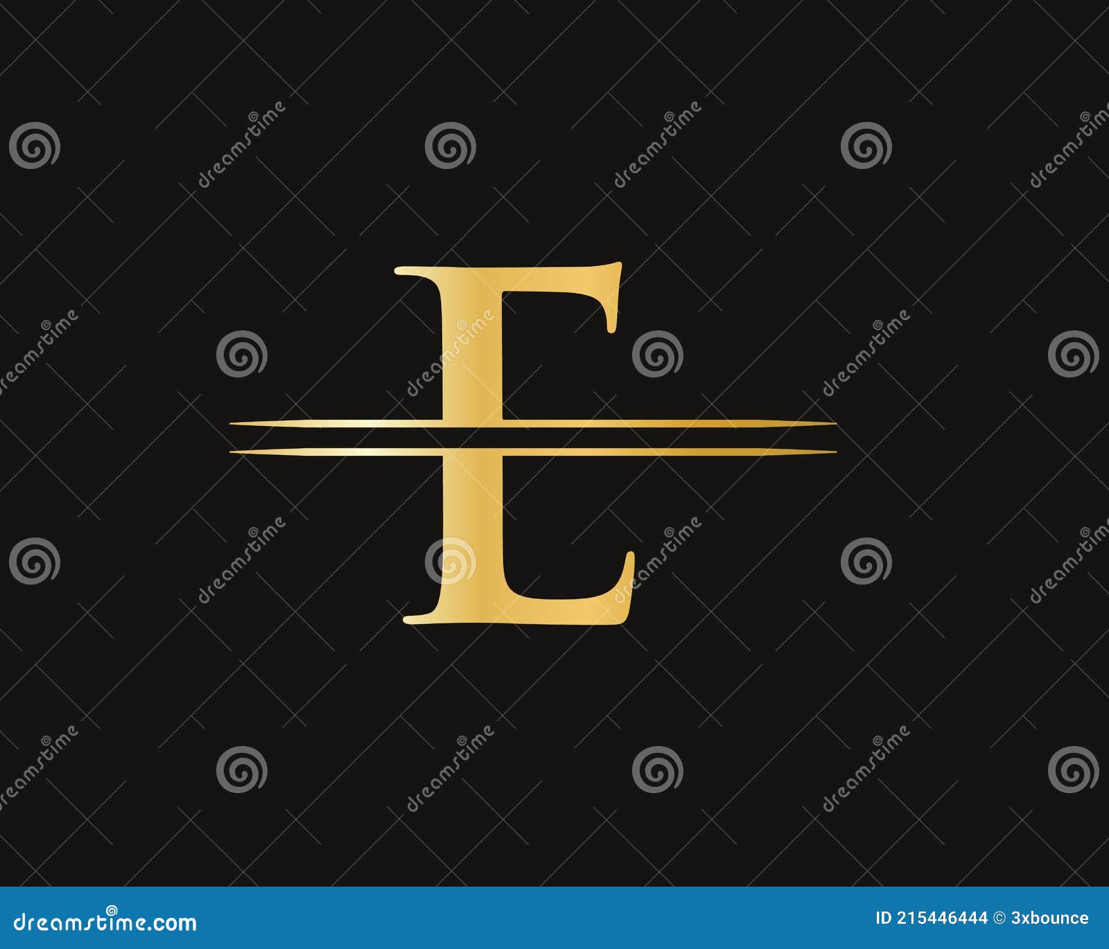 Design Du Logo E. Logo De La Lettre E Initiale Illustration de Vecteur ...