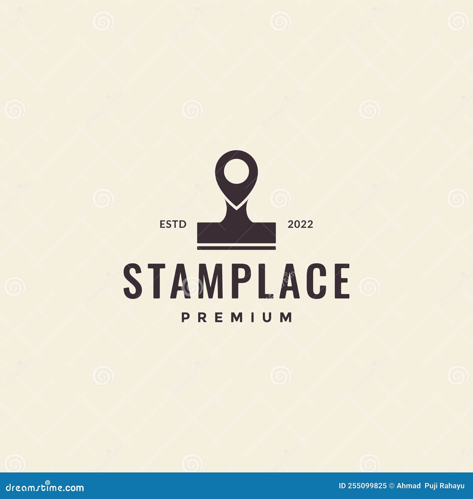 Design Du Logo Du Fabricant De Timbres Illustration Stock ...