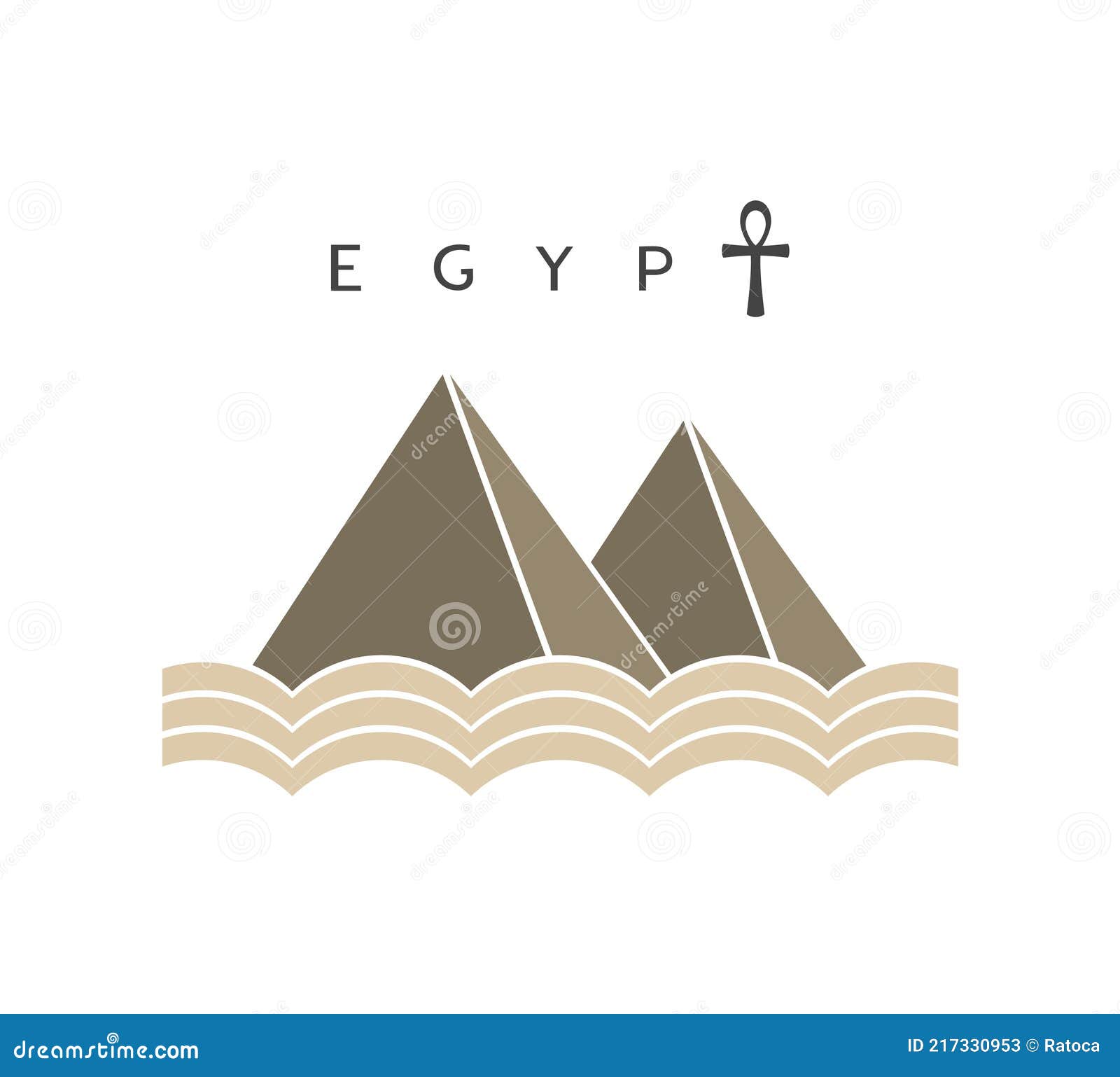 Design of Egyptian Pyramids Symbol Stock Vector - Illustration of ...