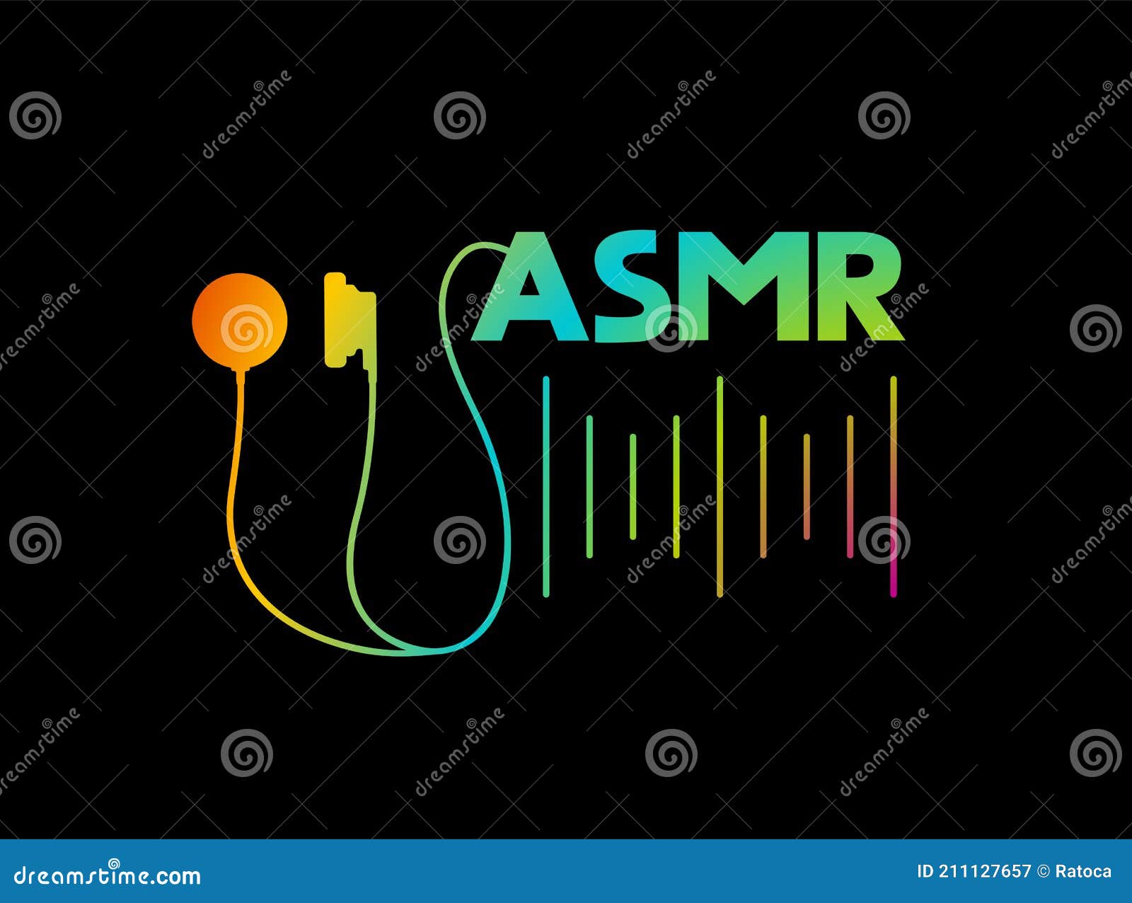 Design of Elegant ASMR Symbol Stock Vector - Illustration of audio ...