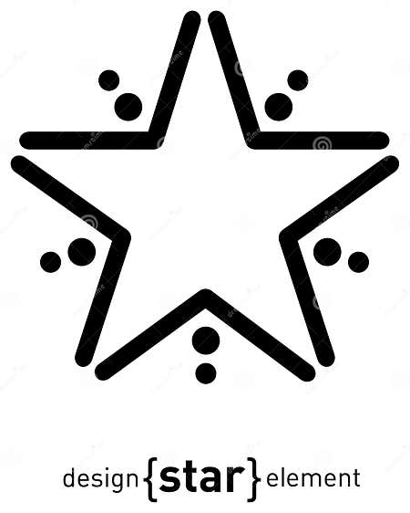 Design Element Abstract Star, Raster Illustration Stock Illustration ...