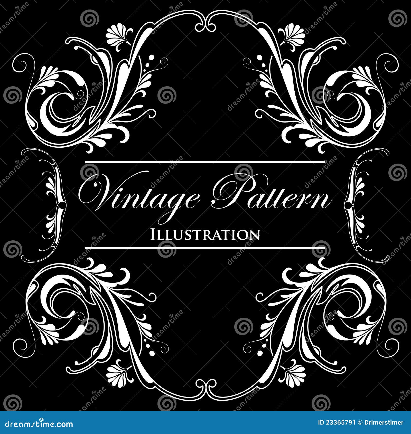 Design Element on a Black Background Stock Illustration - Illustration ...